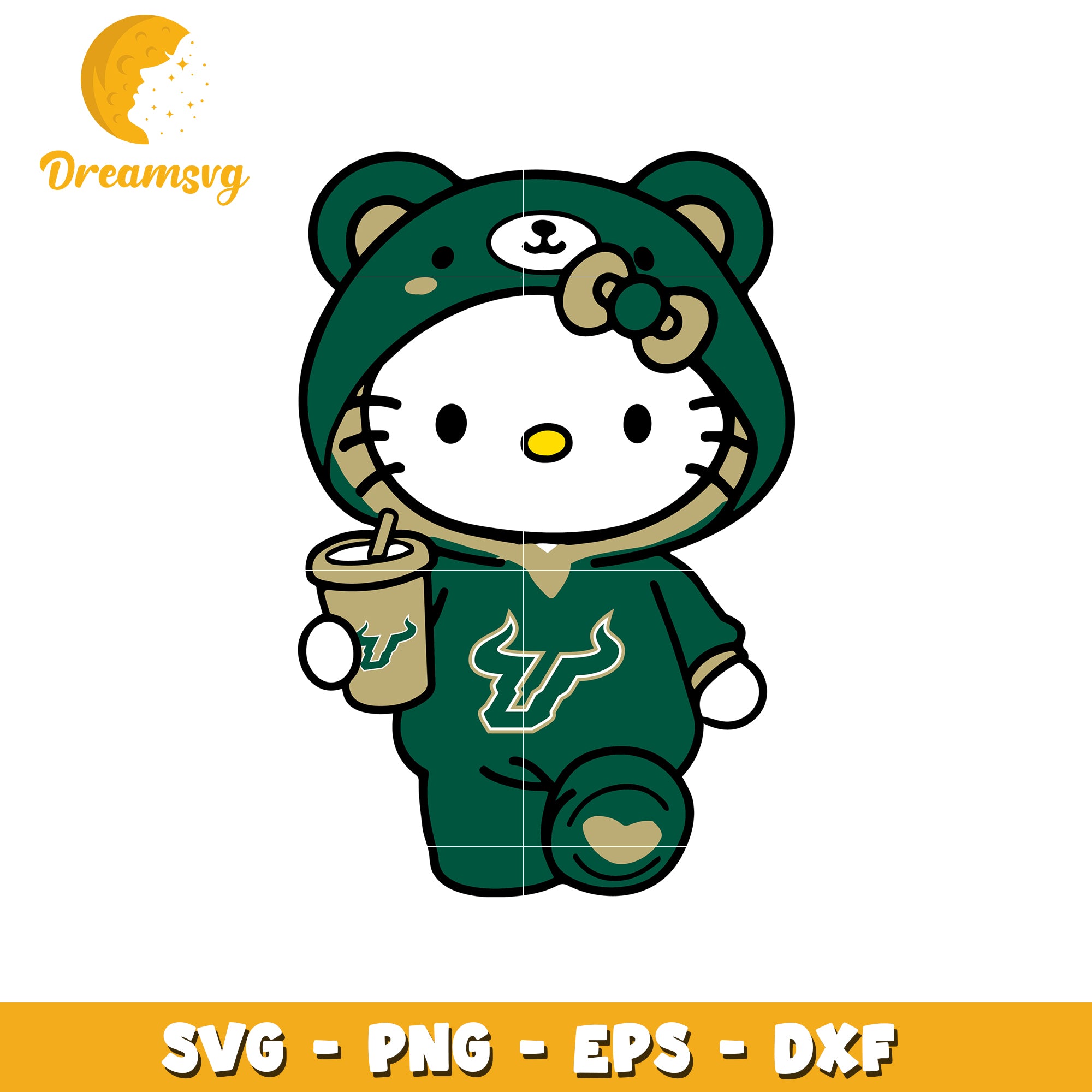Hello Kitty USF Bulls SVG Design – DreamSVG Store