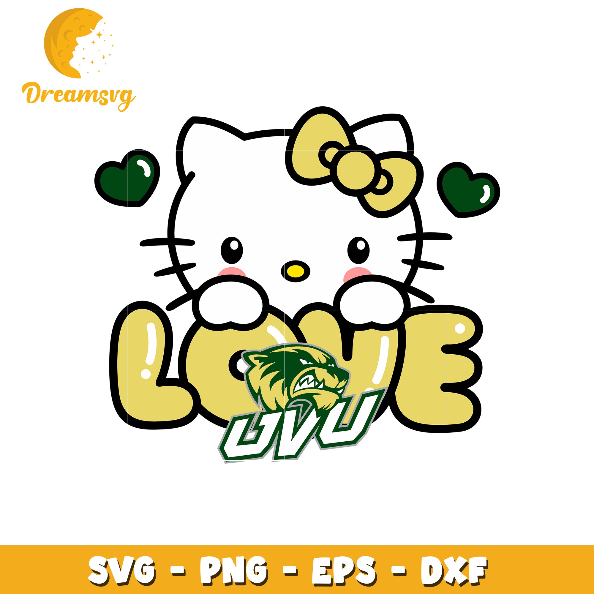 Hello Kitty UVU Love SVG Design – DreamSVG Store