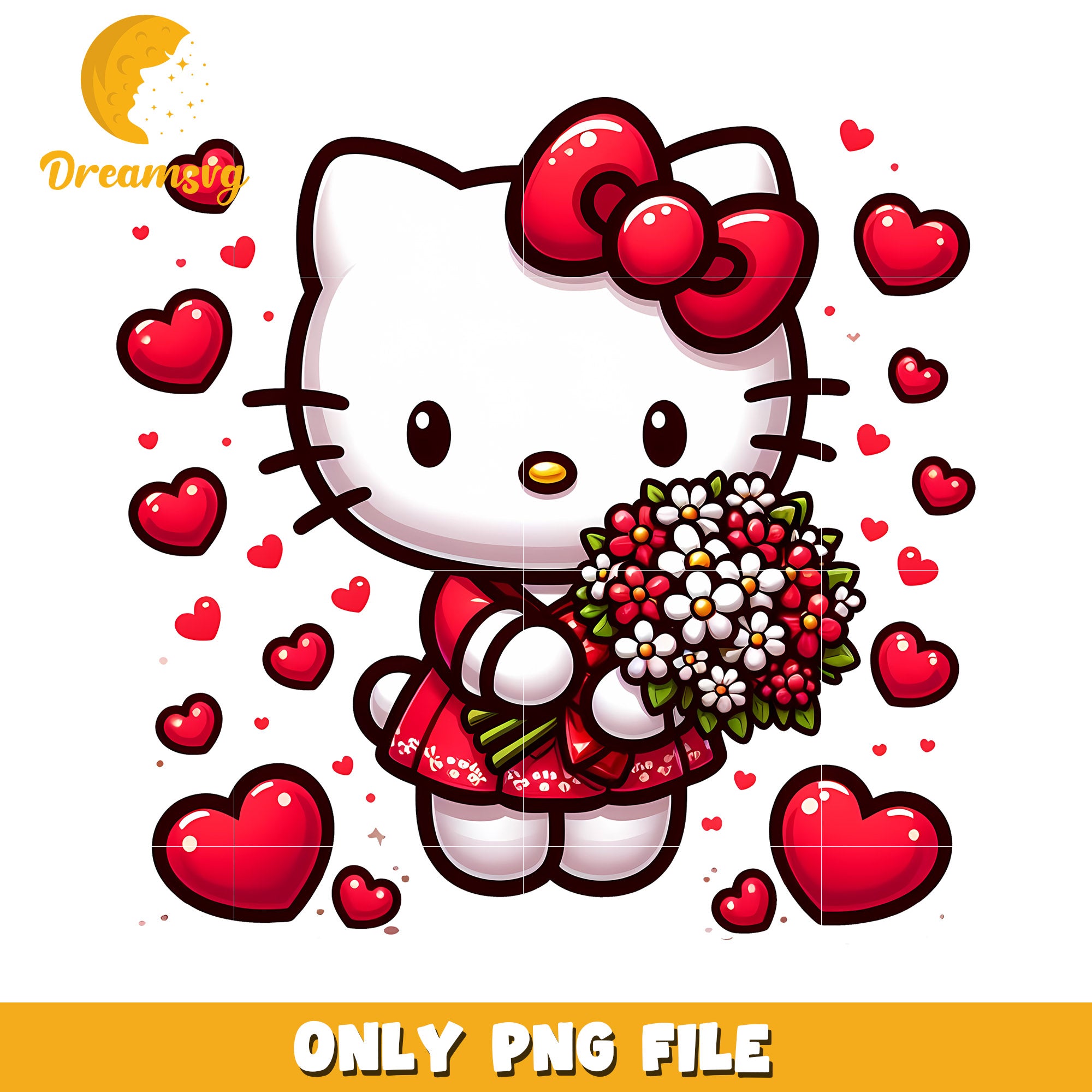 Hello Kitty Valentine PNG Image – DreamSVG Store