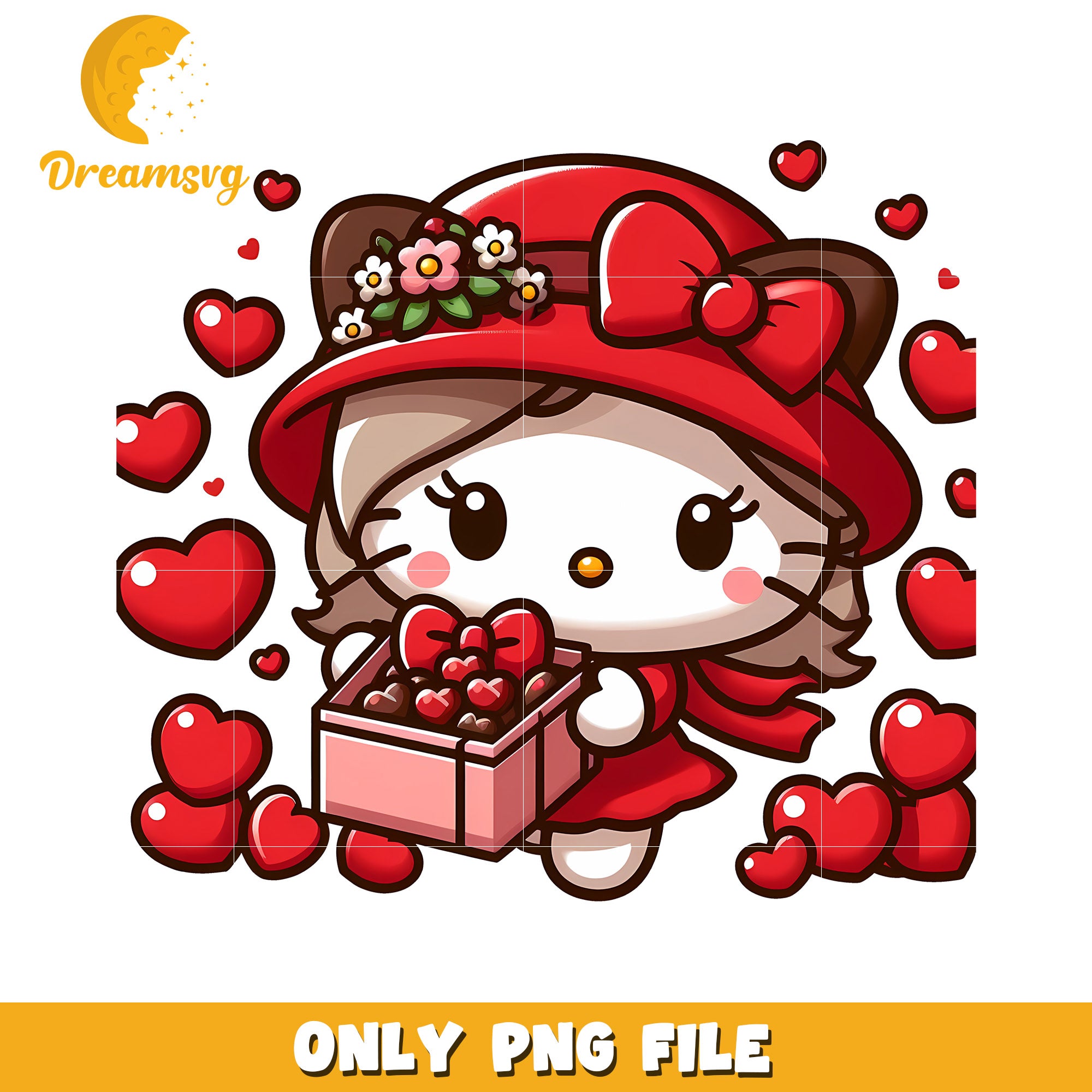 Hello Kitty Valentines PNG Download – DreamSVG Store