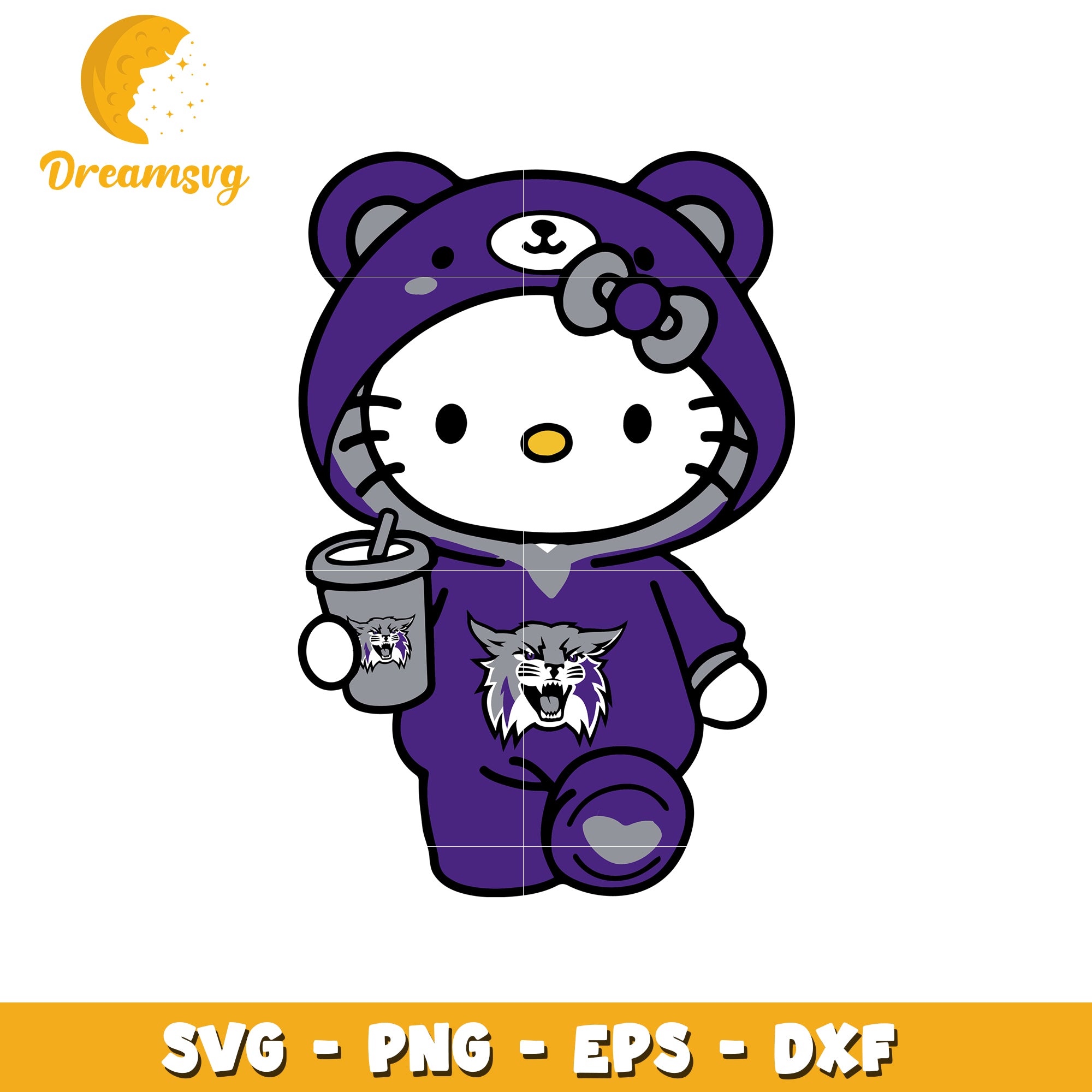Hello Kitty Wildcat SVG Design – DreamSVG Store