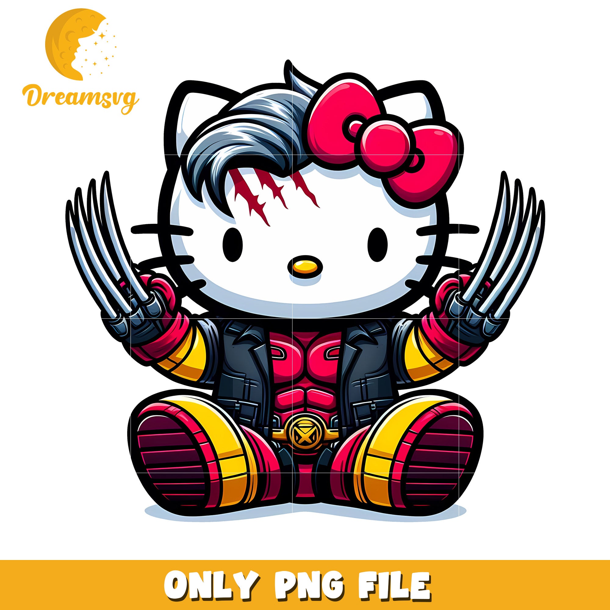 Hello Kitty Wolverine PNG Image – DreamSVG Store
