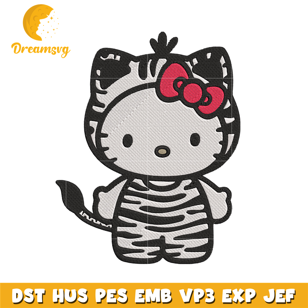Hello kitty zebra Embroidery Design – DreamSVG Store