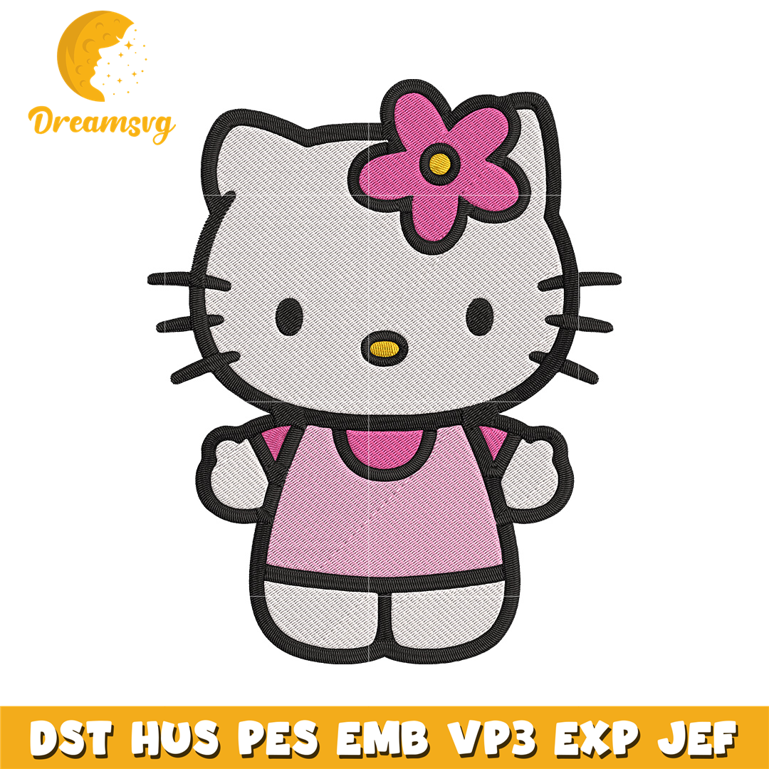 Hello kitty Embroidery Design