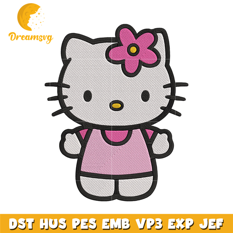 Hello kitty Embroidery Design