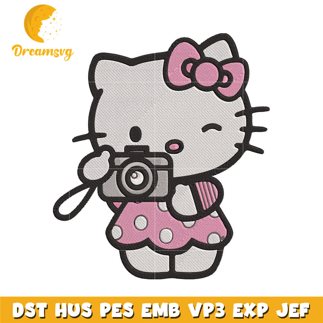 Hello kitty camera Embroidery Design – DreamSVG Store
