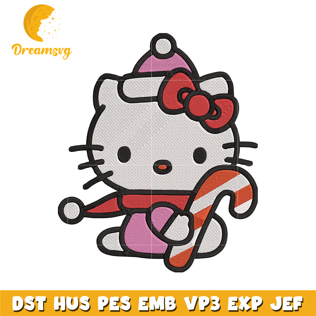 Hello kitty chrismas Embroidery Design, Kitty Embroidery – DreamSVG Store