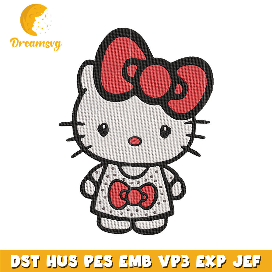 Hello kitty cute Embroidery Design