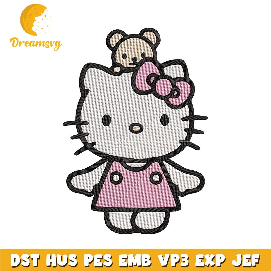 Hello kitty pink Embroidery Design – DreamSVG Store
