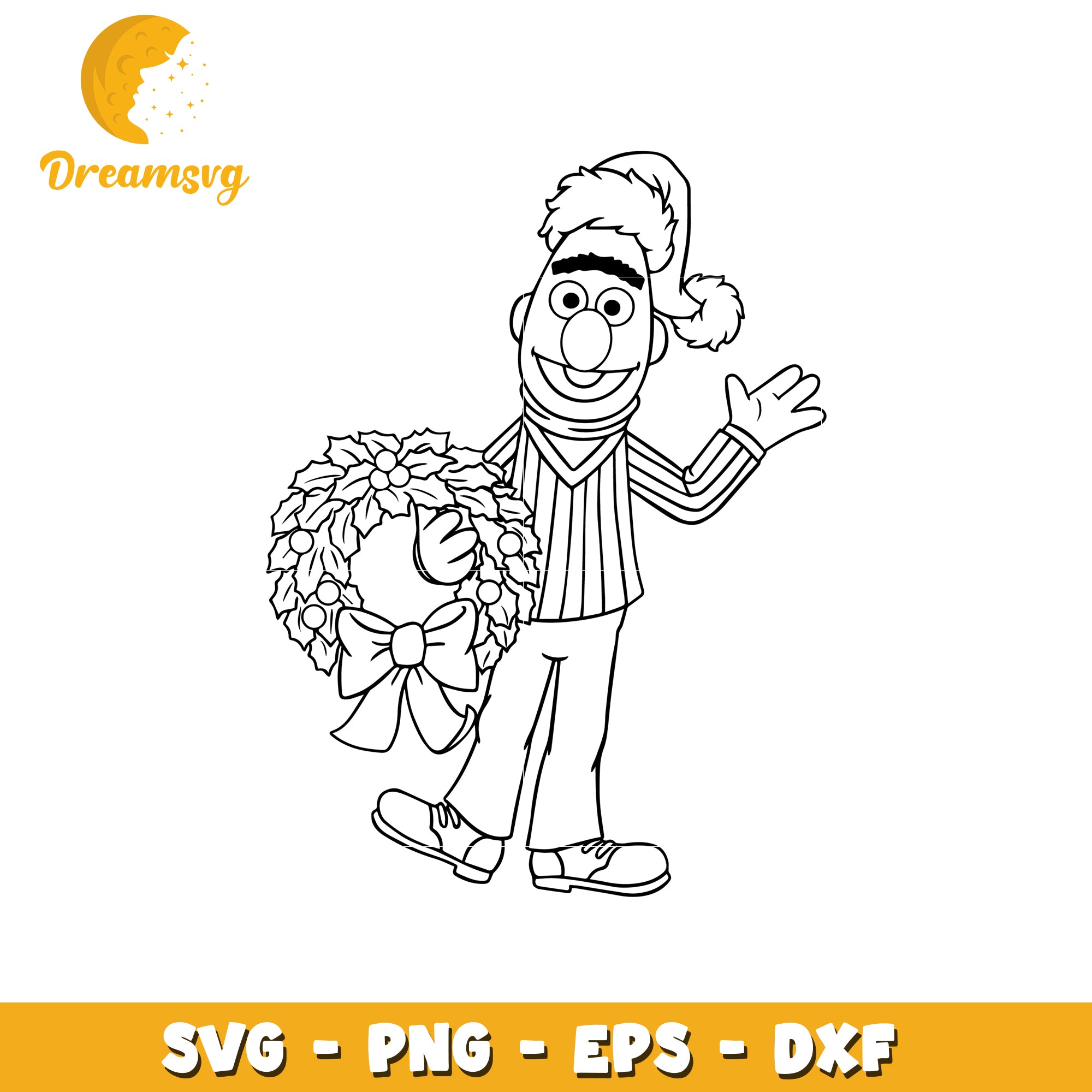 Holiday Character Wreath SVG Design for Easy Crafting – DreamSVG Store