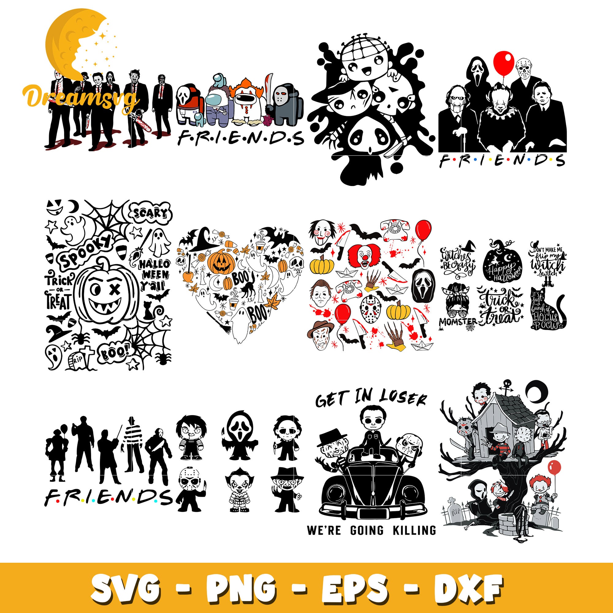 Get in loser we're going killing bundle svg, horror movies svg ...