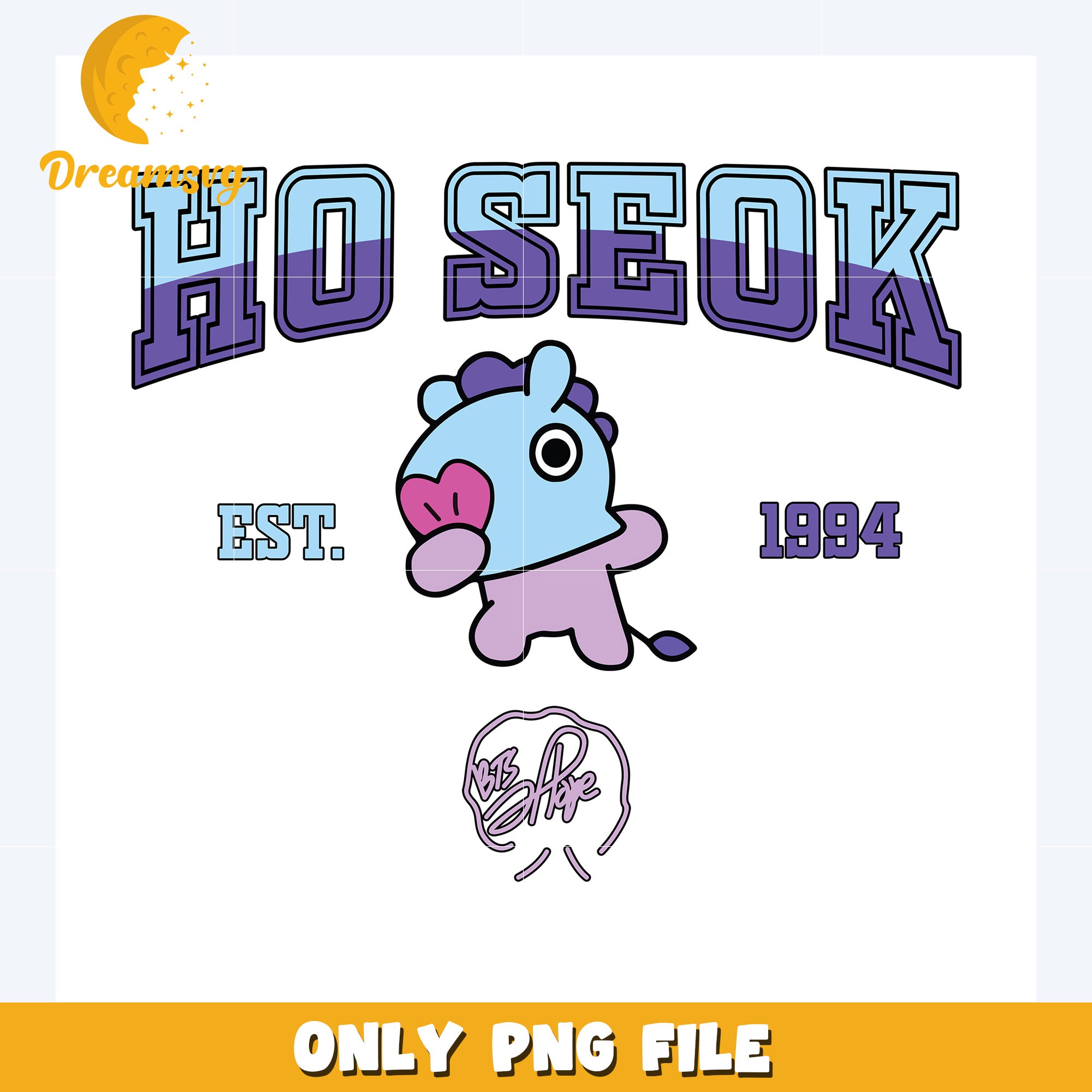 Ho seok mascot png, bts bt21 png, kpop band mascot png – DreamSVG Store