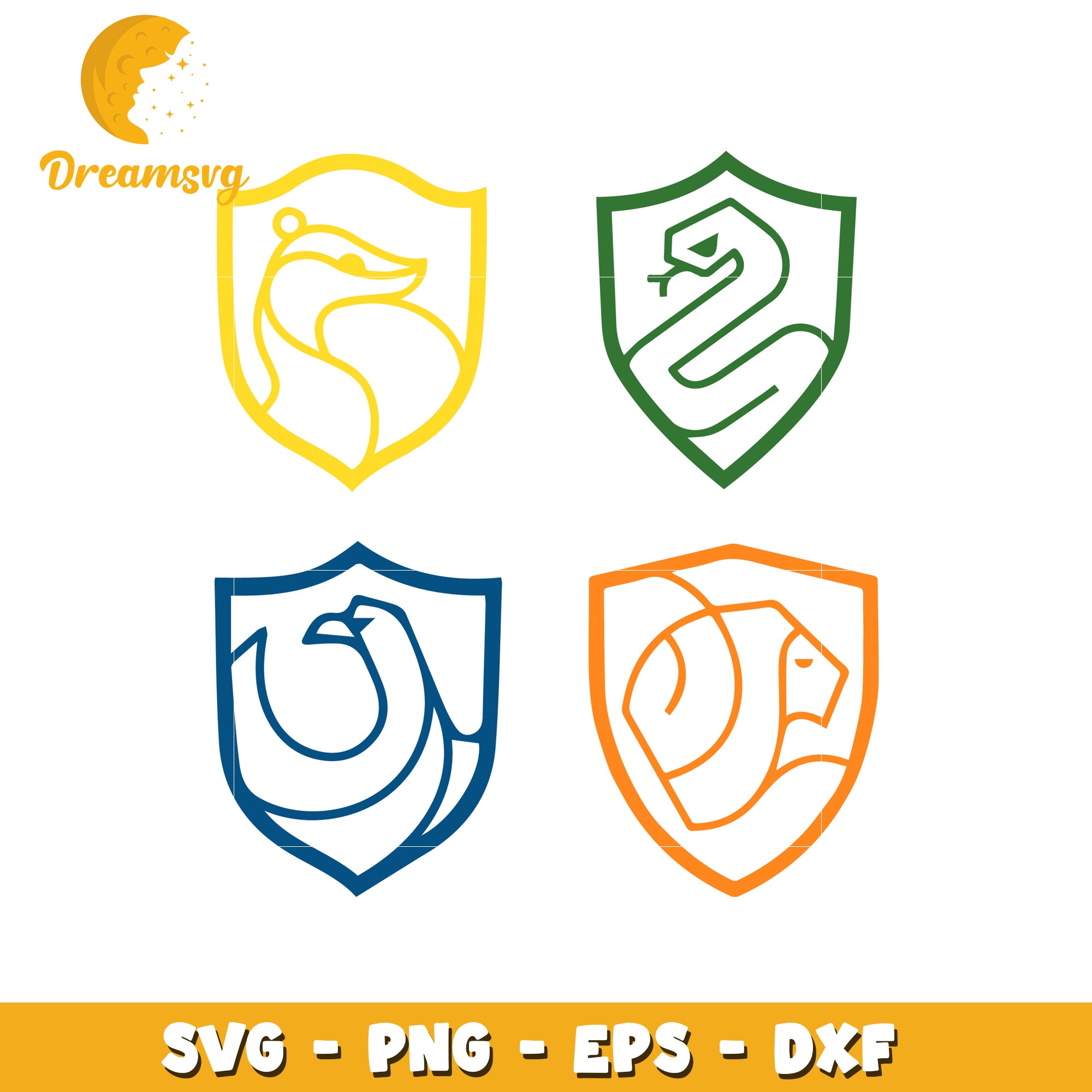 House Crests SVG Cut Files PNG EPS DXF – DreamSVG Store