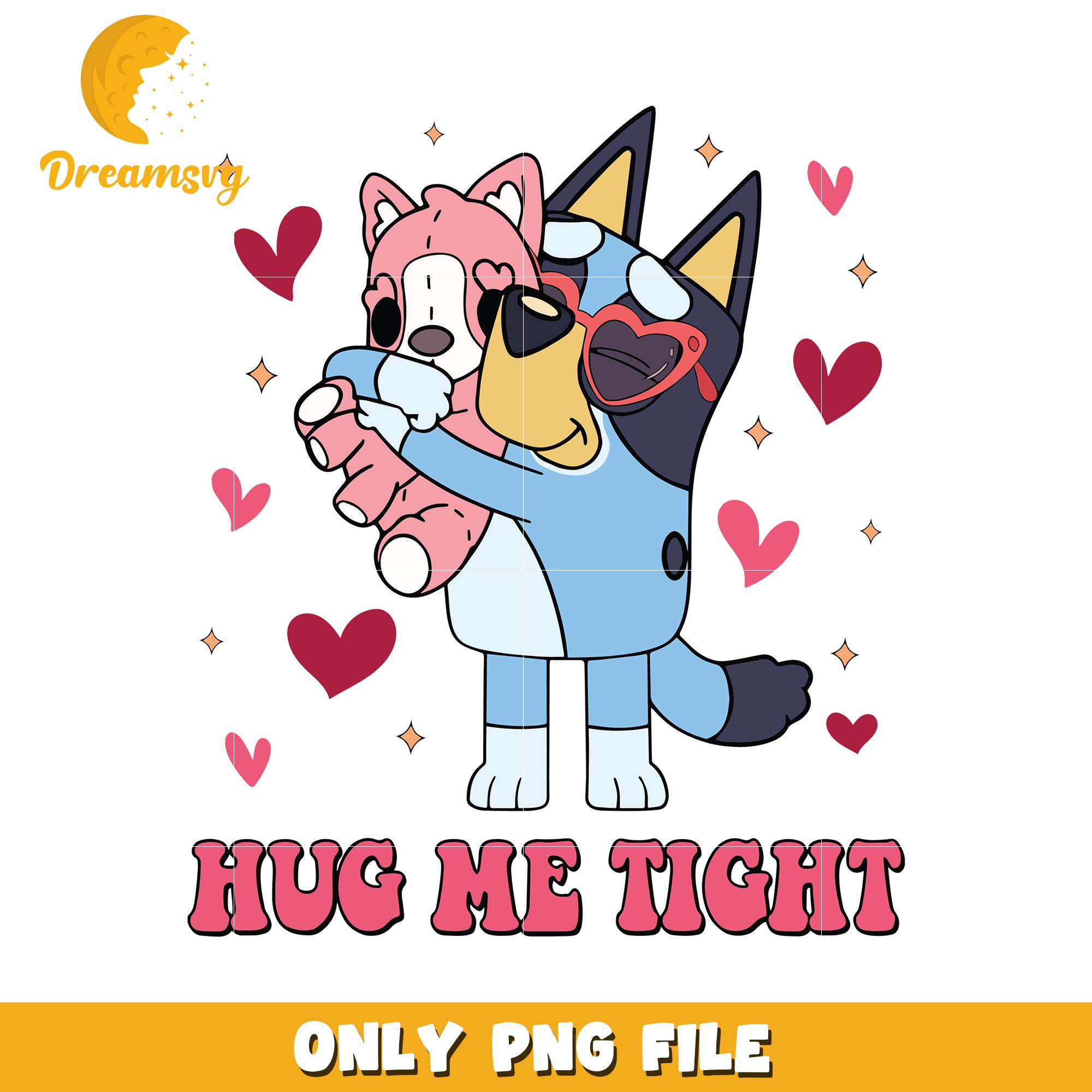 Hug Me Tight Dog PNG Clipart – DreamSVG Store