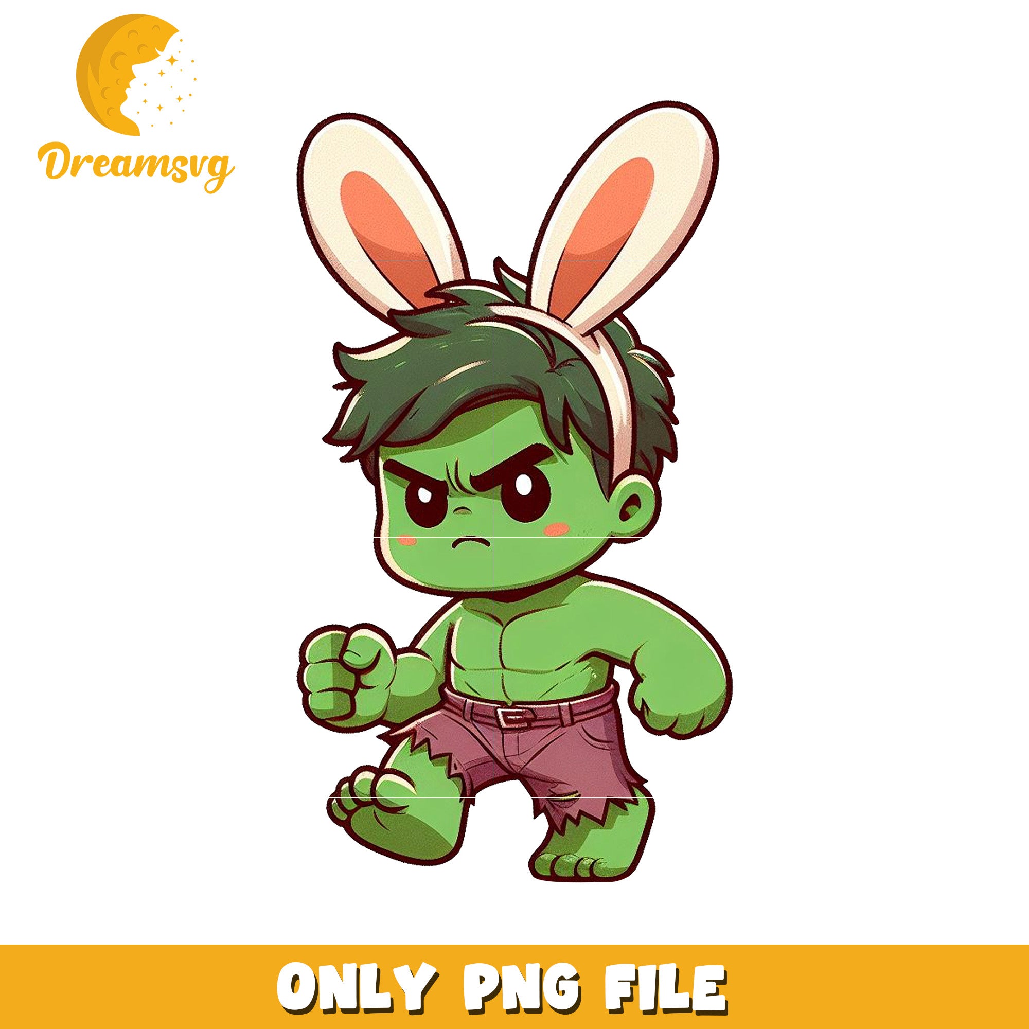 Hulk Easter Bunny PNG Cute Cartoon – DreamSVG Store