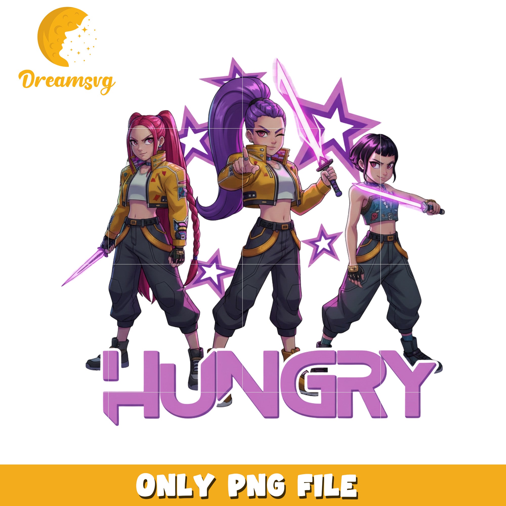 Hungry huntrix png, huntrix girls png, netflix cartoon png – DreamSVG Store