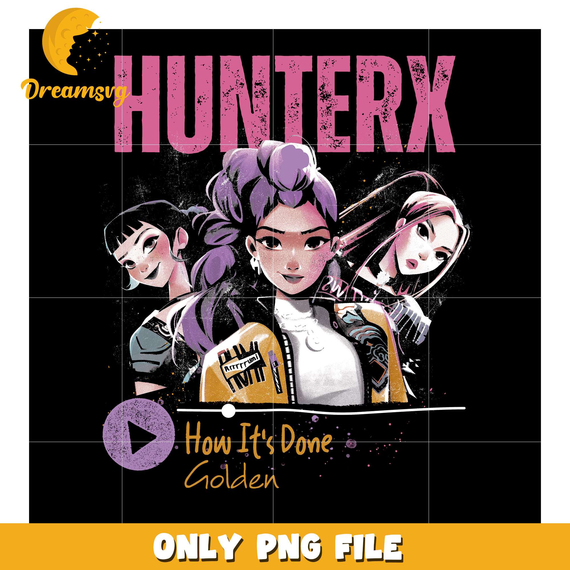 Huntrix png, love fighter aesthetic png, kpop hero png – DreamSVG Store