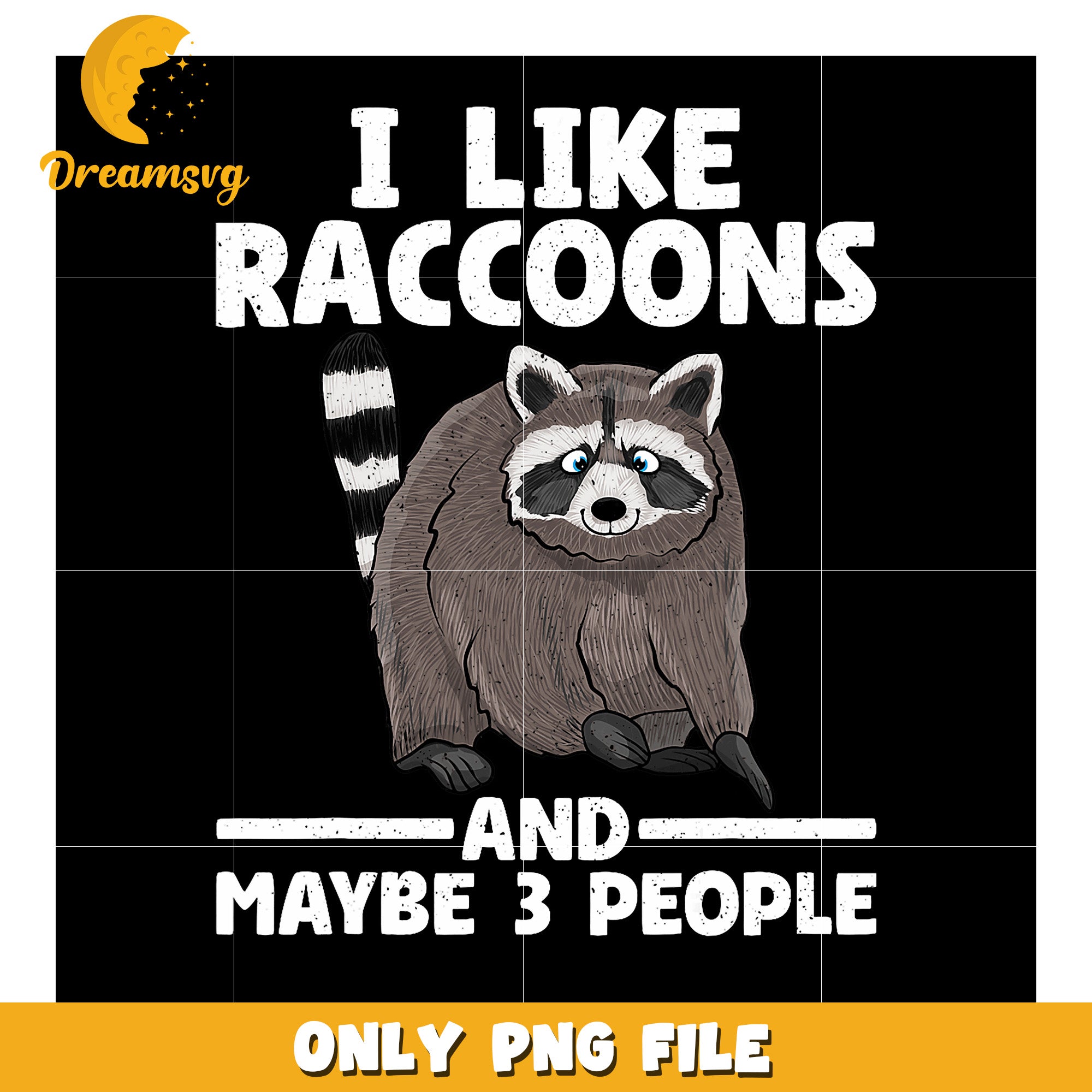 I Like Raccoons and Maybe 3 People PNG – DreamSVG Store
