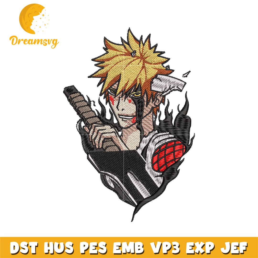 Ichigo kurosaki embroidery design