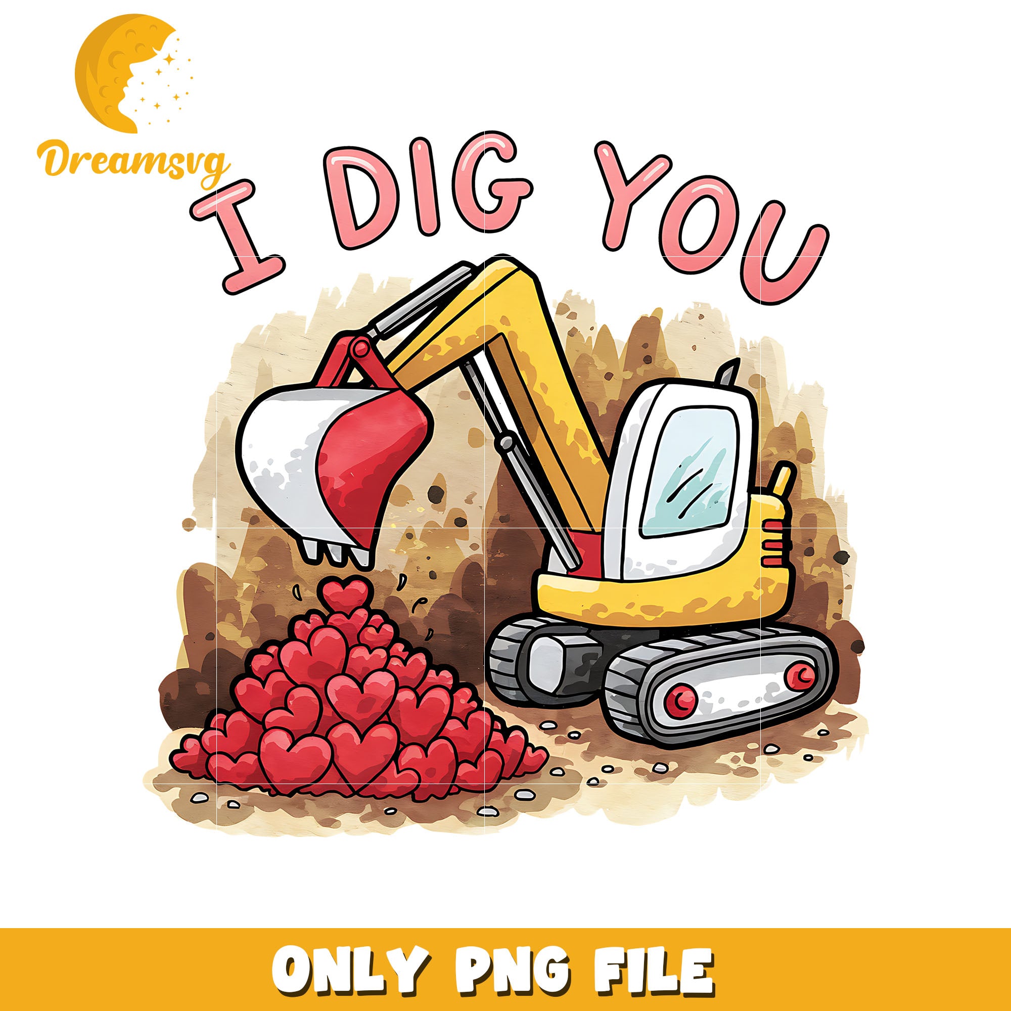I dig you truck heart shape png, heart png, valentine png – DreamSVG Store