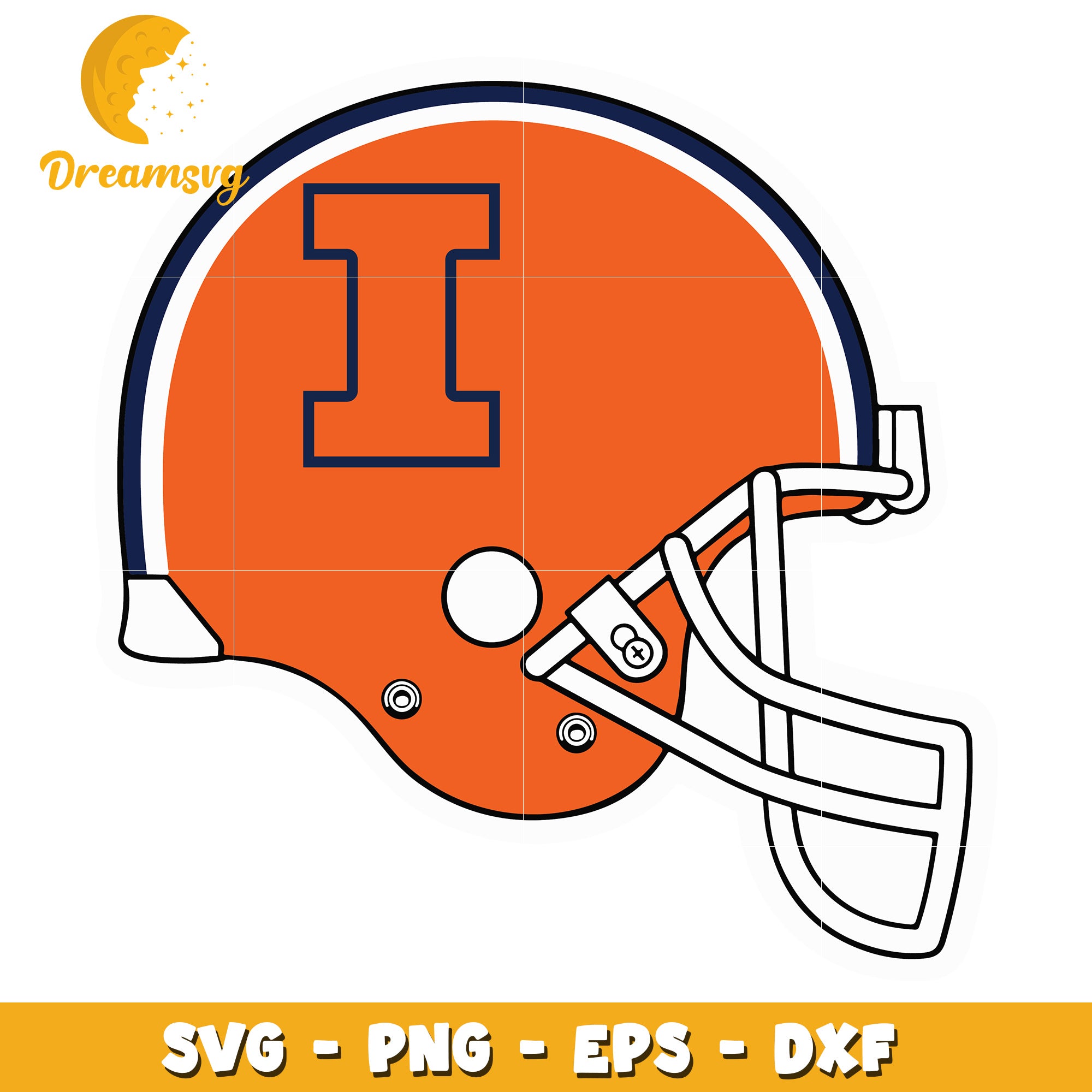Illinois Football Helmet SVG PNG EPS DXF – DreamSVG Store