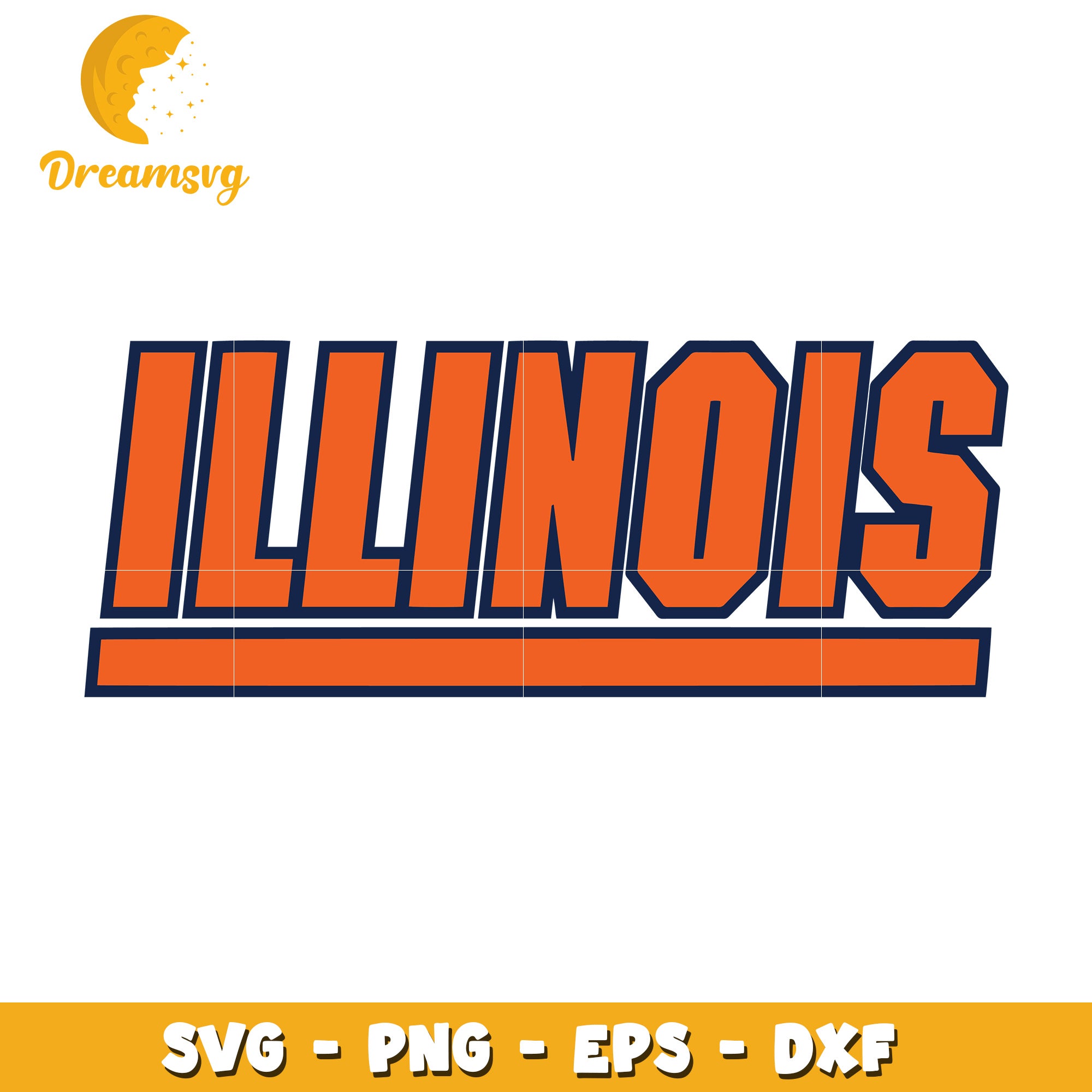 Illinois SVG Cut File PNG, EPS, DXF – DreamSVG Store