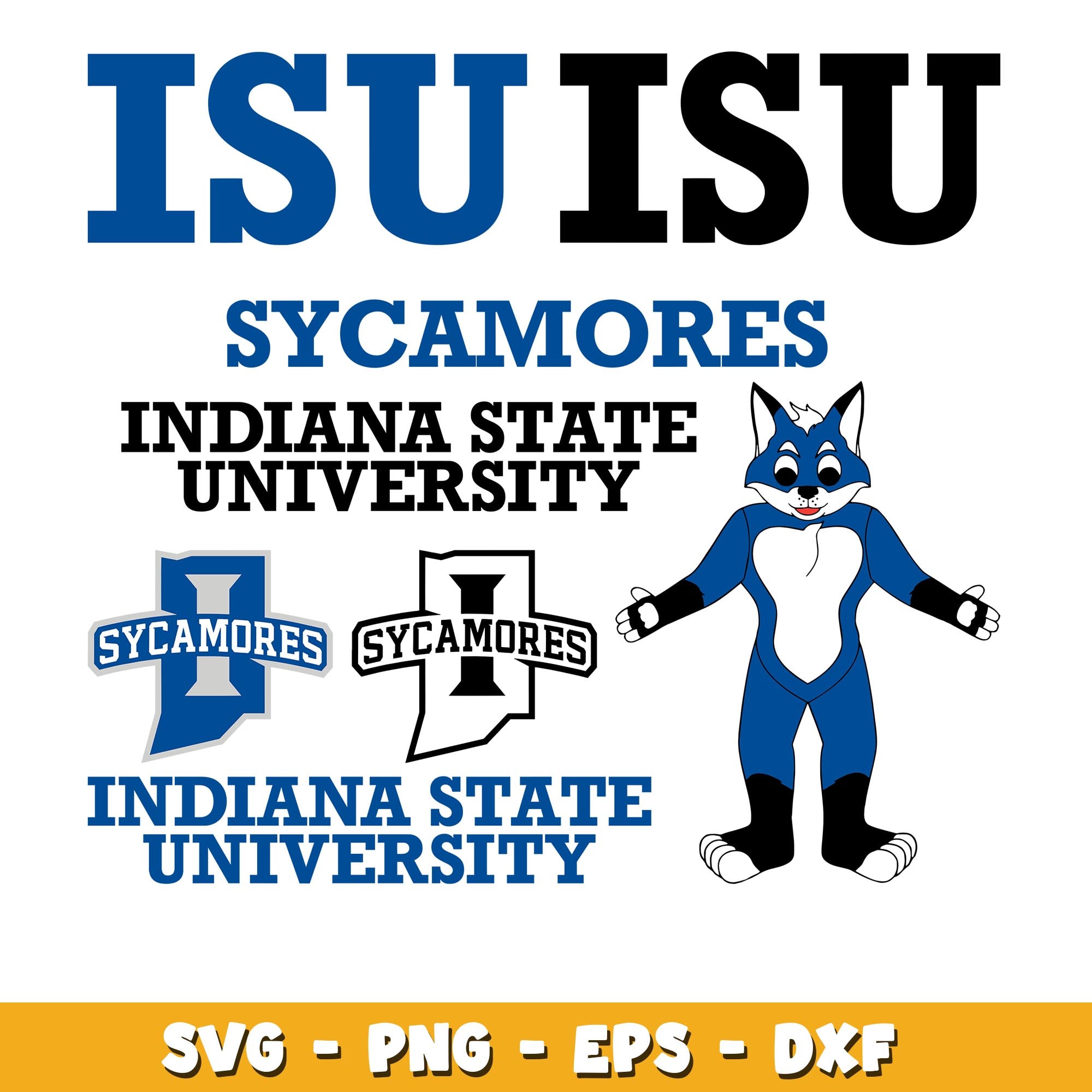 Indiana State Sycamores Bundle svg, Indiana State Sycamores logo svg ...