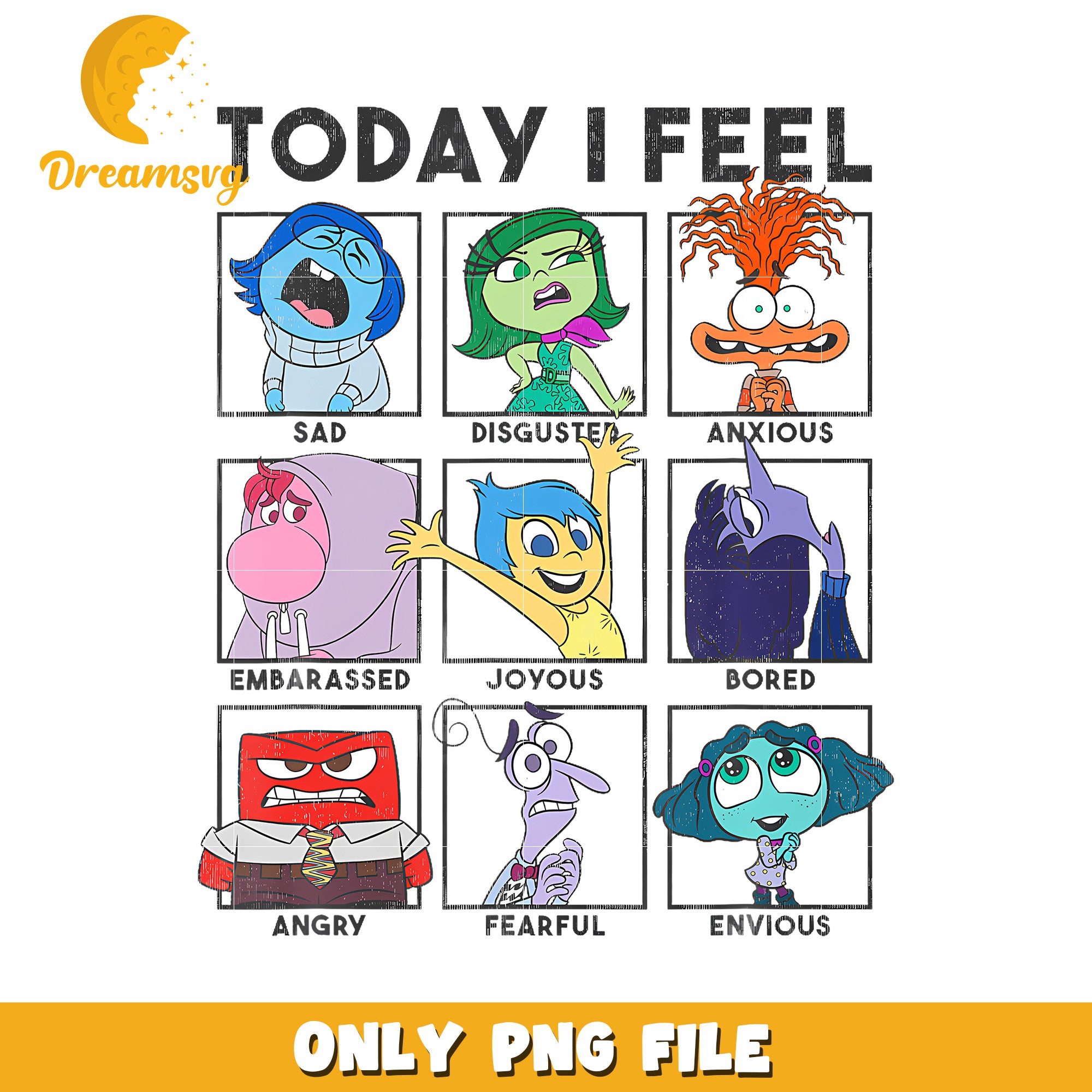 Inside Out 2 Today I Feel... png, funny images png, inside out png ...