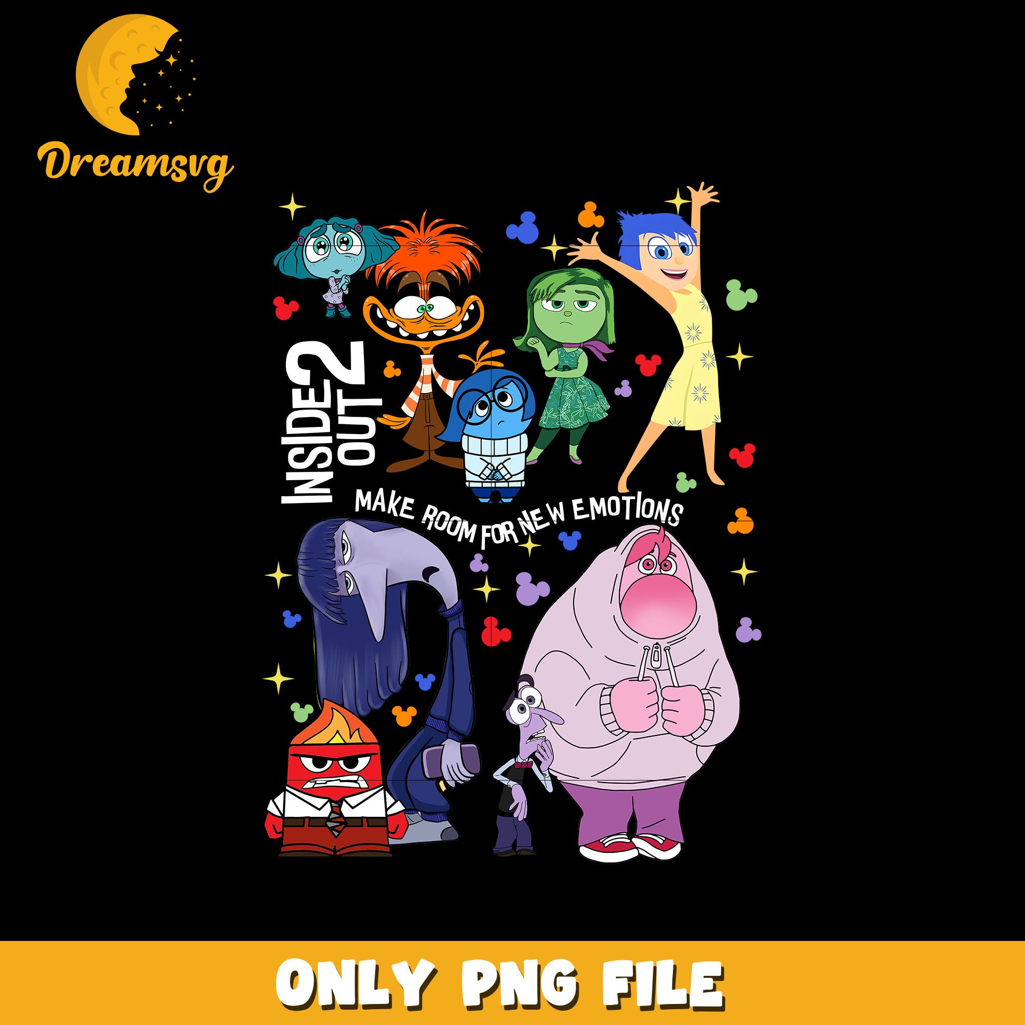 Inside Out 2 make room for new emotions png – DreamSVG Store