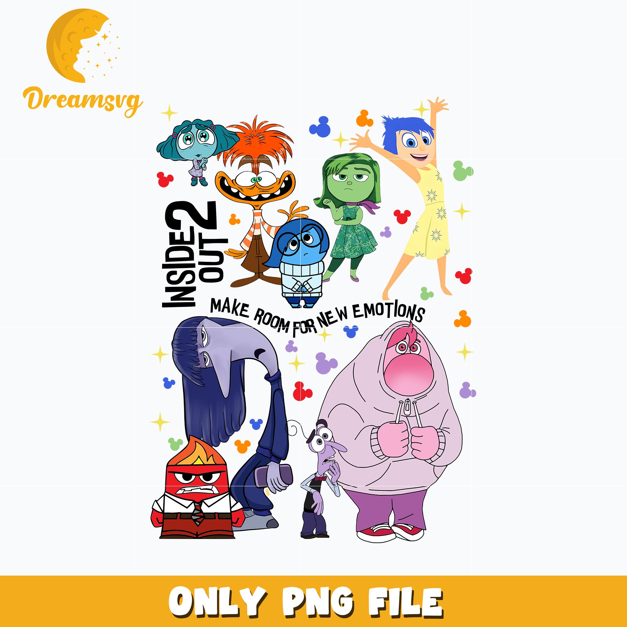 Inside Out 2 characters make room for new emotions png – DreamSVG Store
