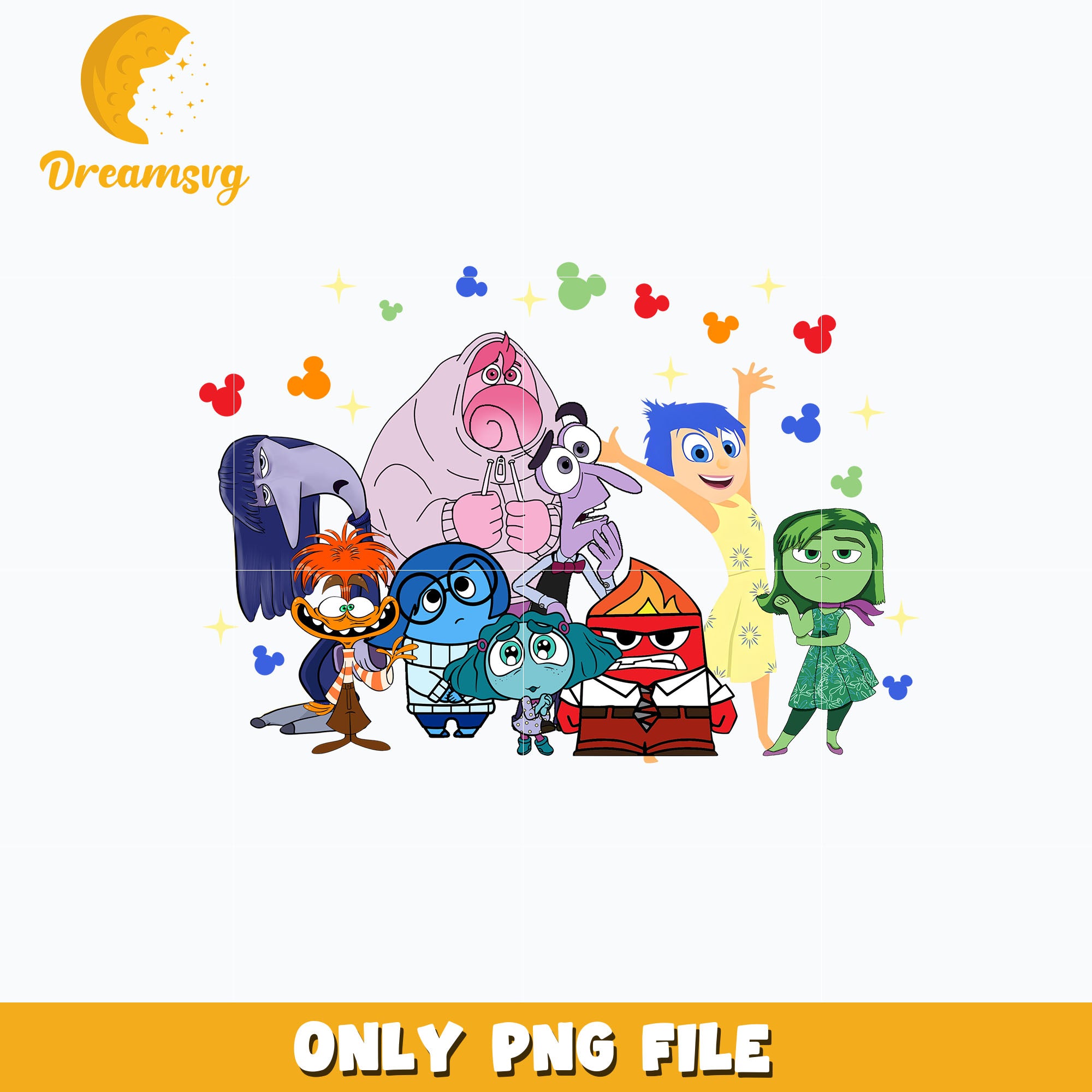 Inside Out 2 design png, cartoon disney png – DreamSVG Store
