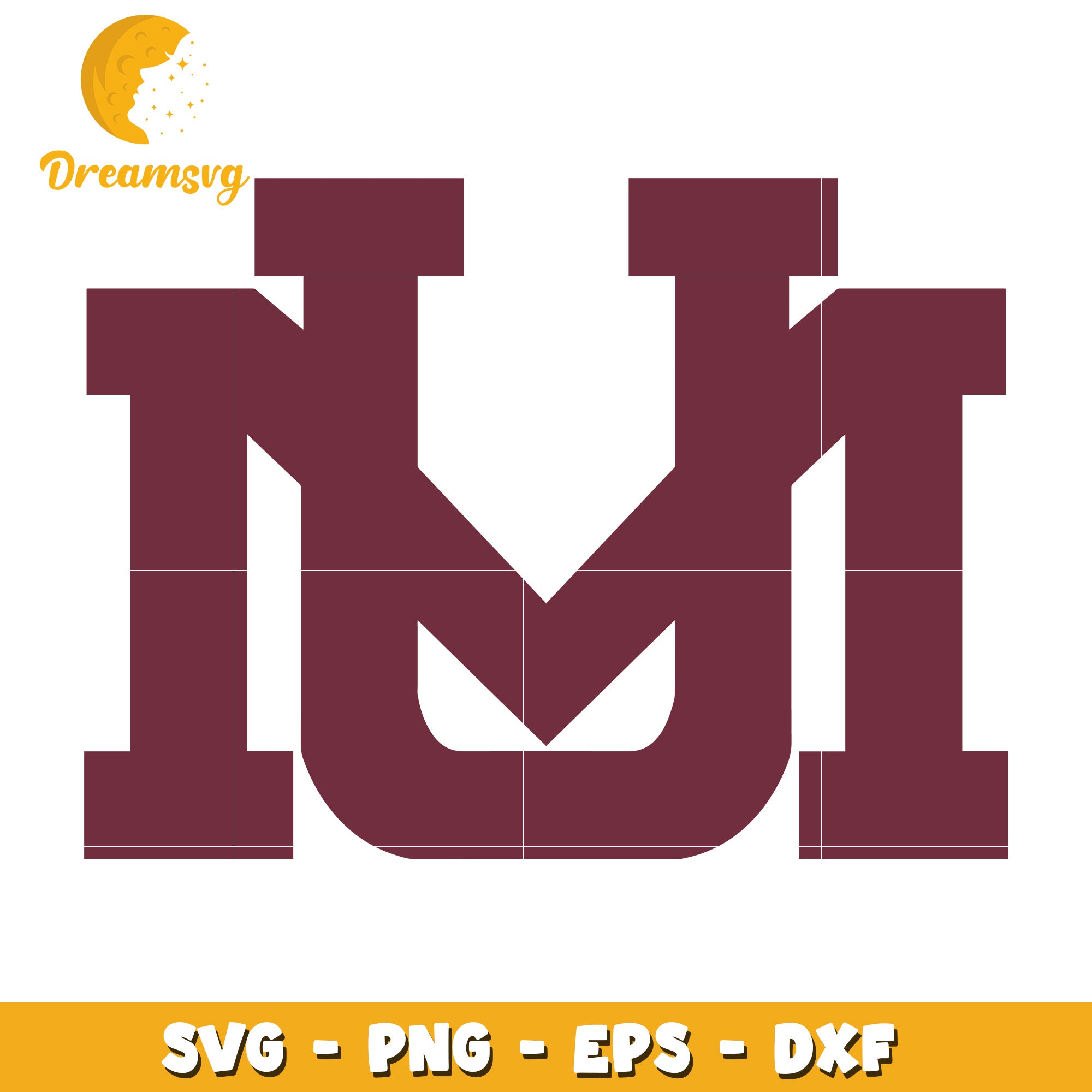 Interlocking UM Letters SVG Cut File – DreamSVG Store