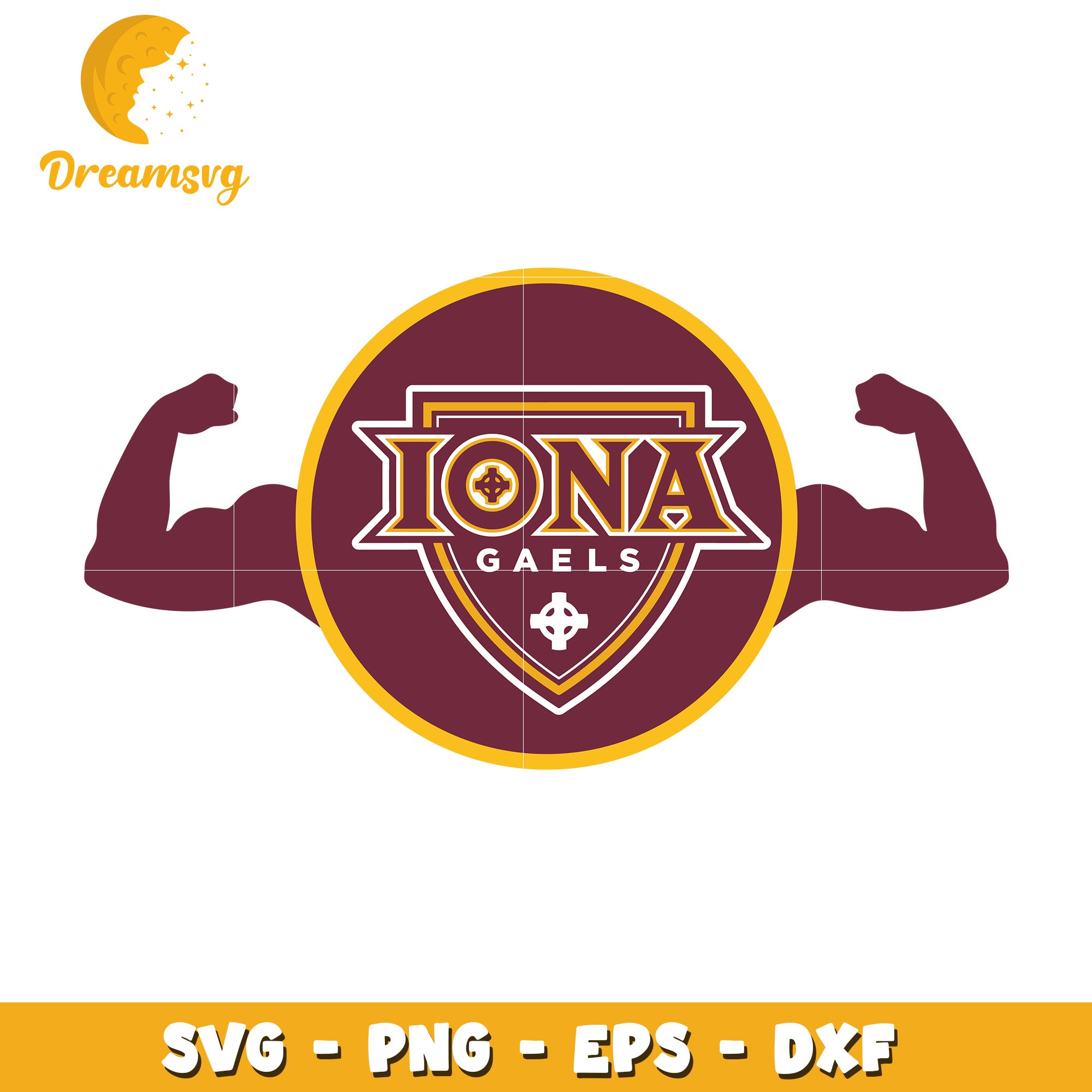 Iona Gaels SVG Clipart Design for Sports and Merchandise Use – DreamSVG ...