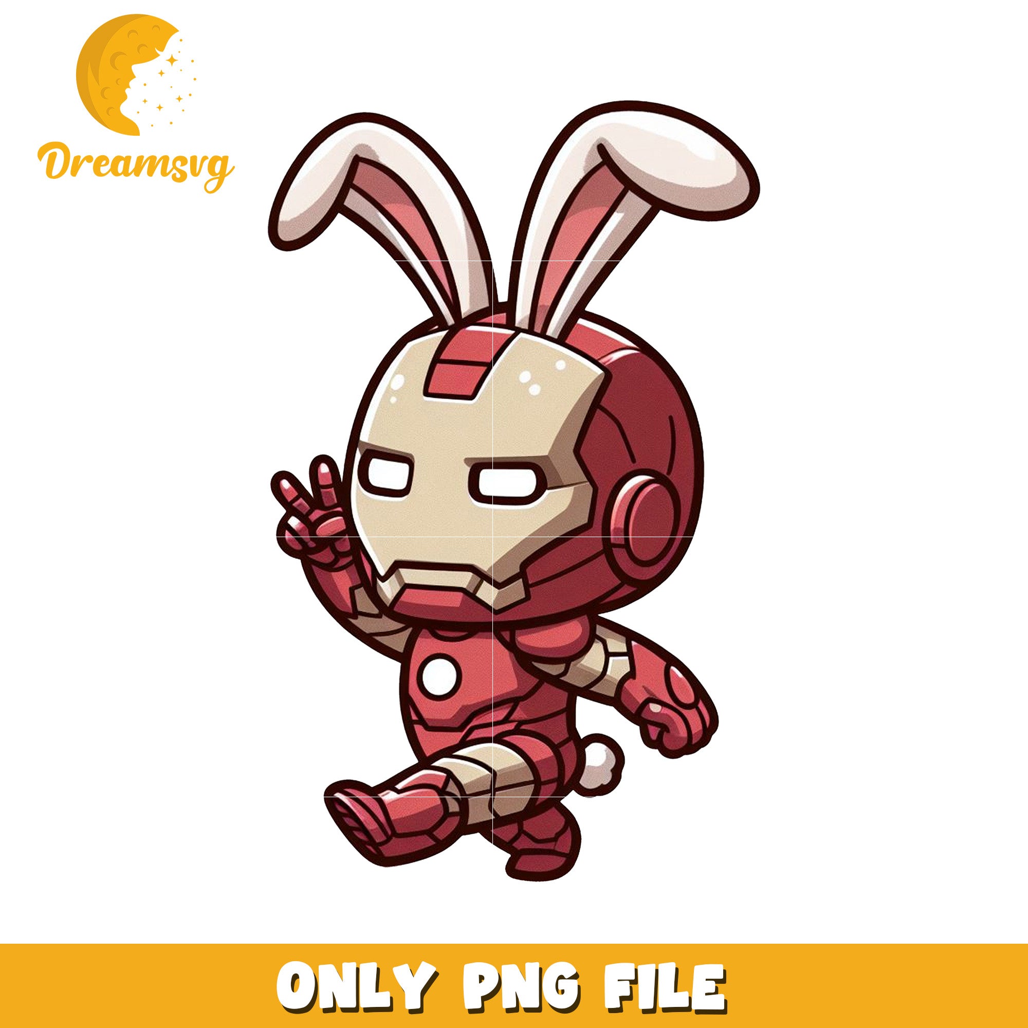 Iron Man Bunny PNG Image – DreamSVG Store
