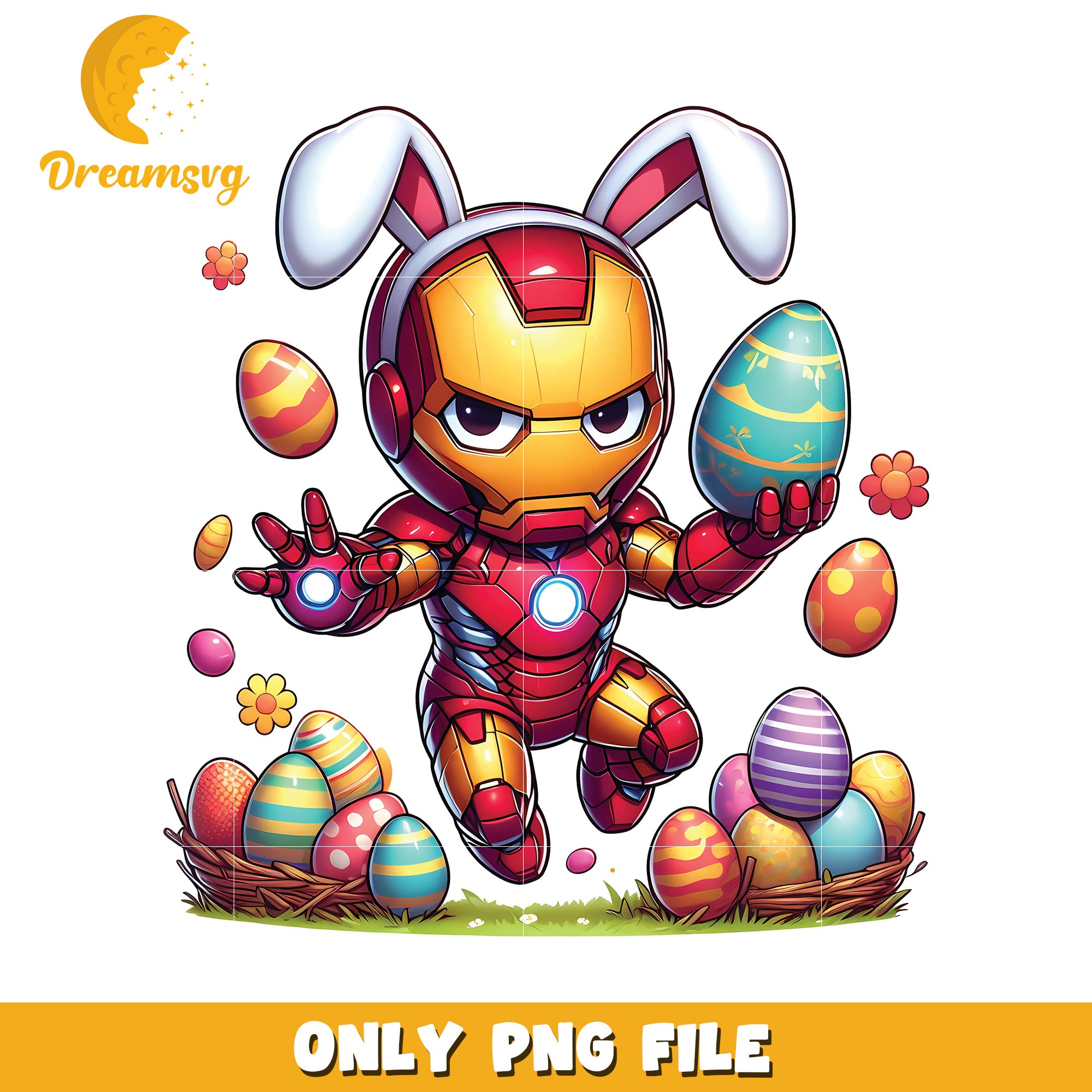 Iron Man Easter Bunny PNG Image – DreamSVG Store