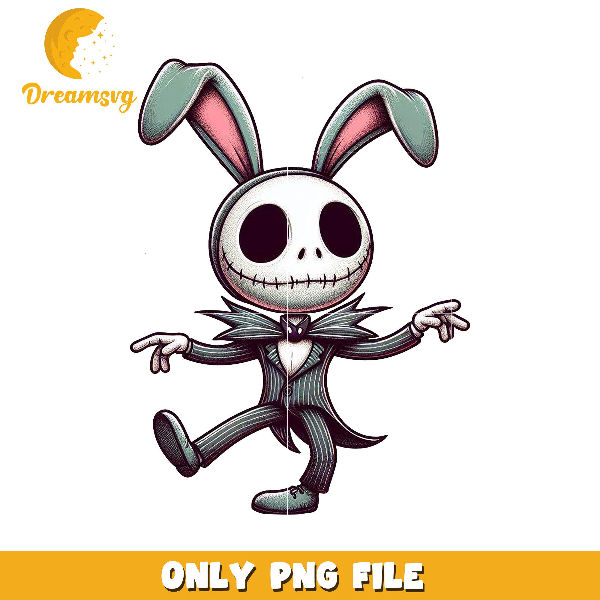 Jack Skellington Bunny PNG File for Creative Projects – DreamSVG Store