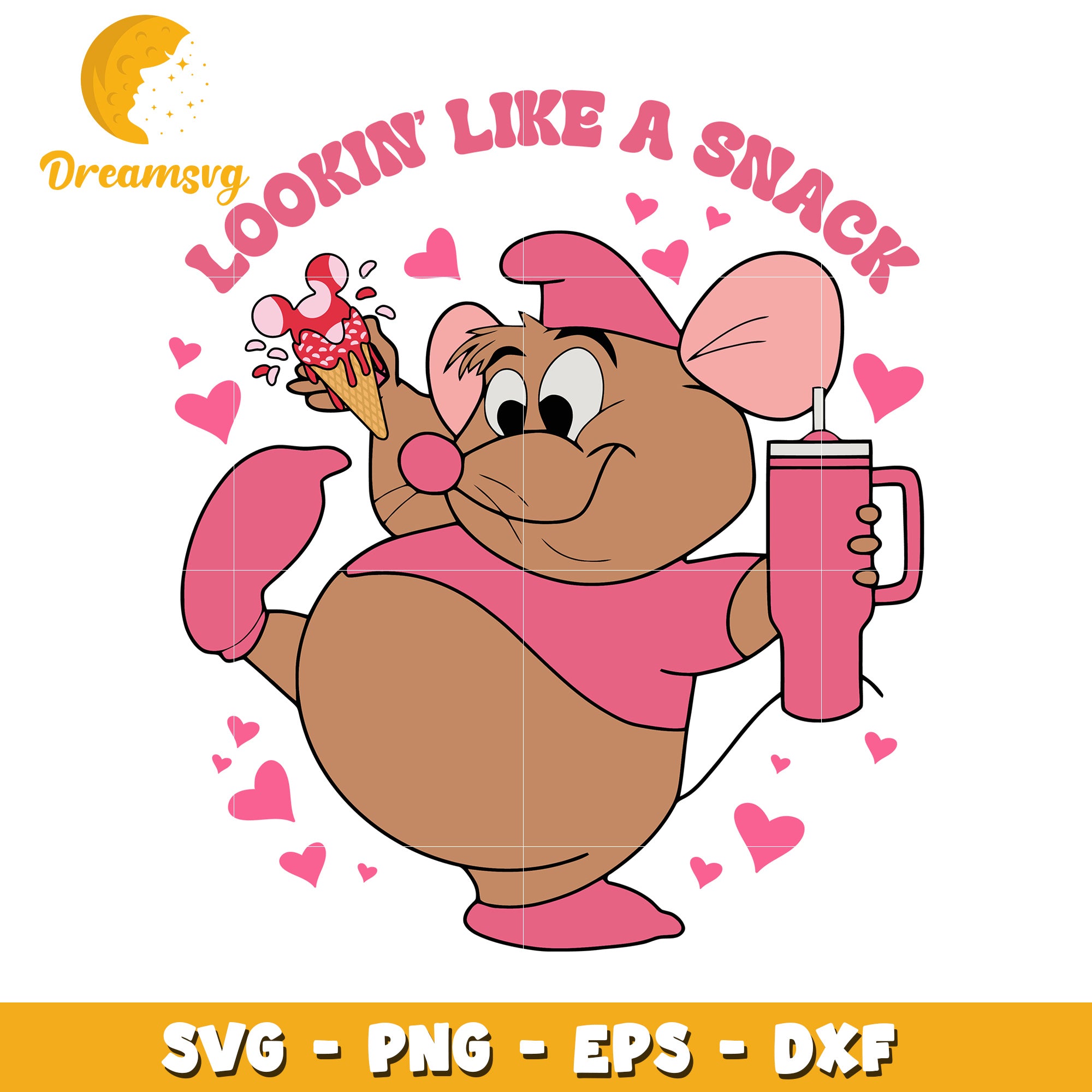 Jaq Disney Mouse Snack SVG Cut File – DreamSVG Store