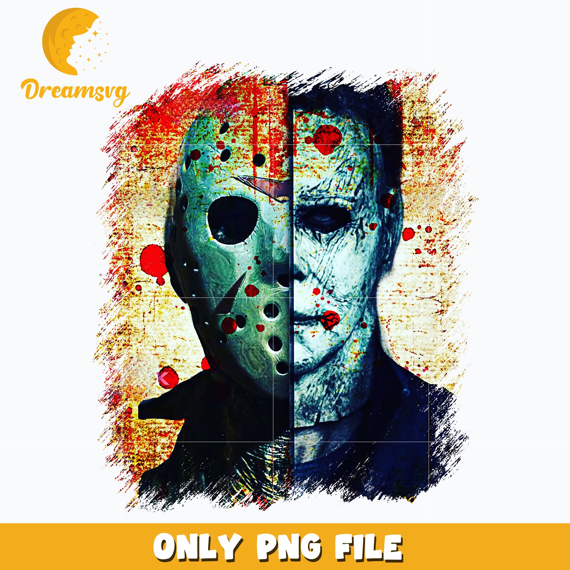Jason Voorhees-Michael Myers halloween png, Halloween png, Digital dow ...