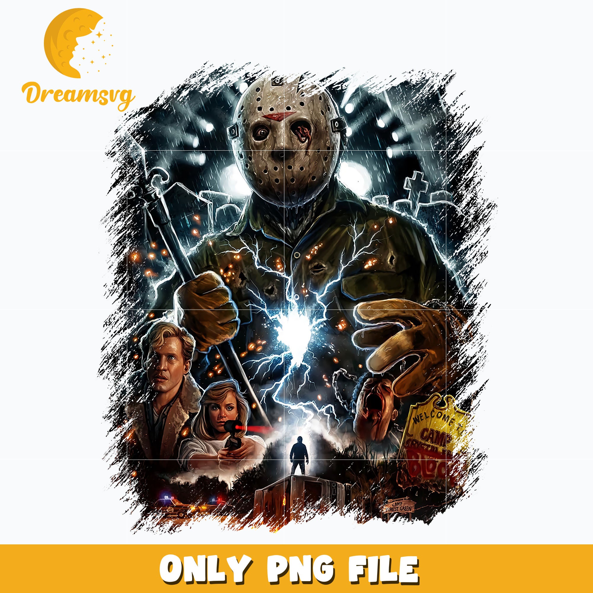 Jason Voorhees halloween png, Halloween png, Digital download ...