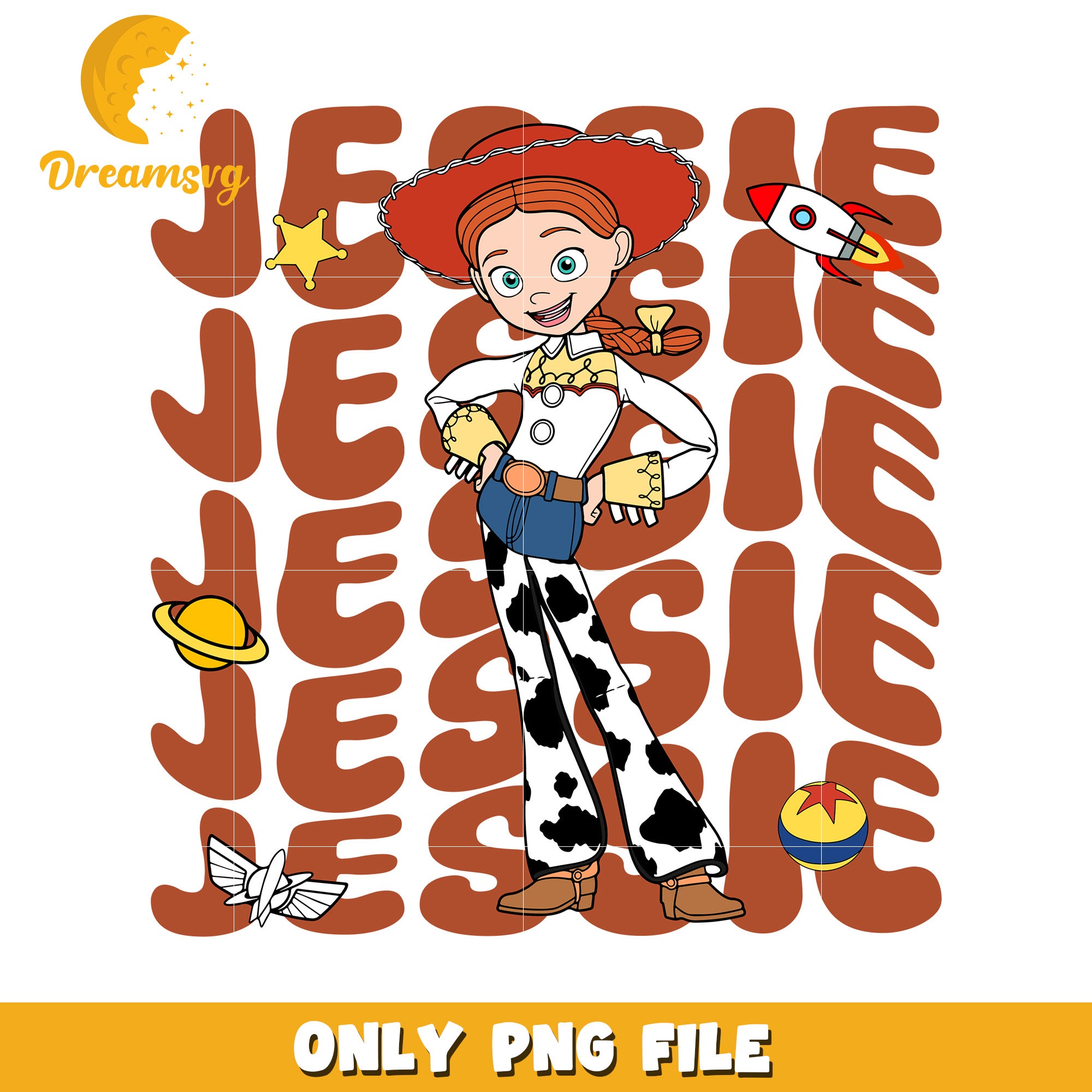 Jessie PNG Toy Story Retro Design – DreamSVG Store