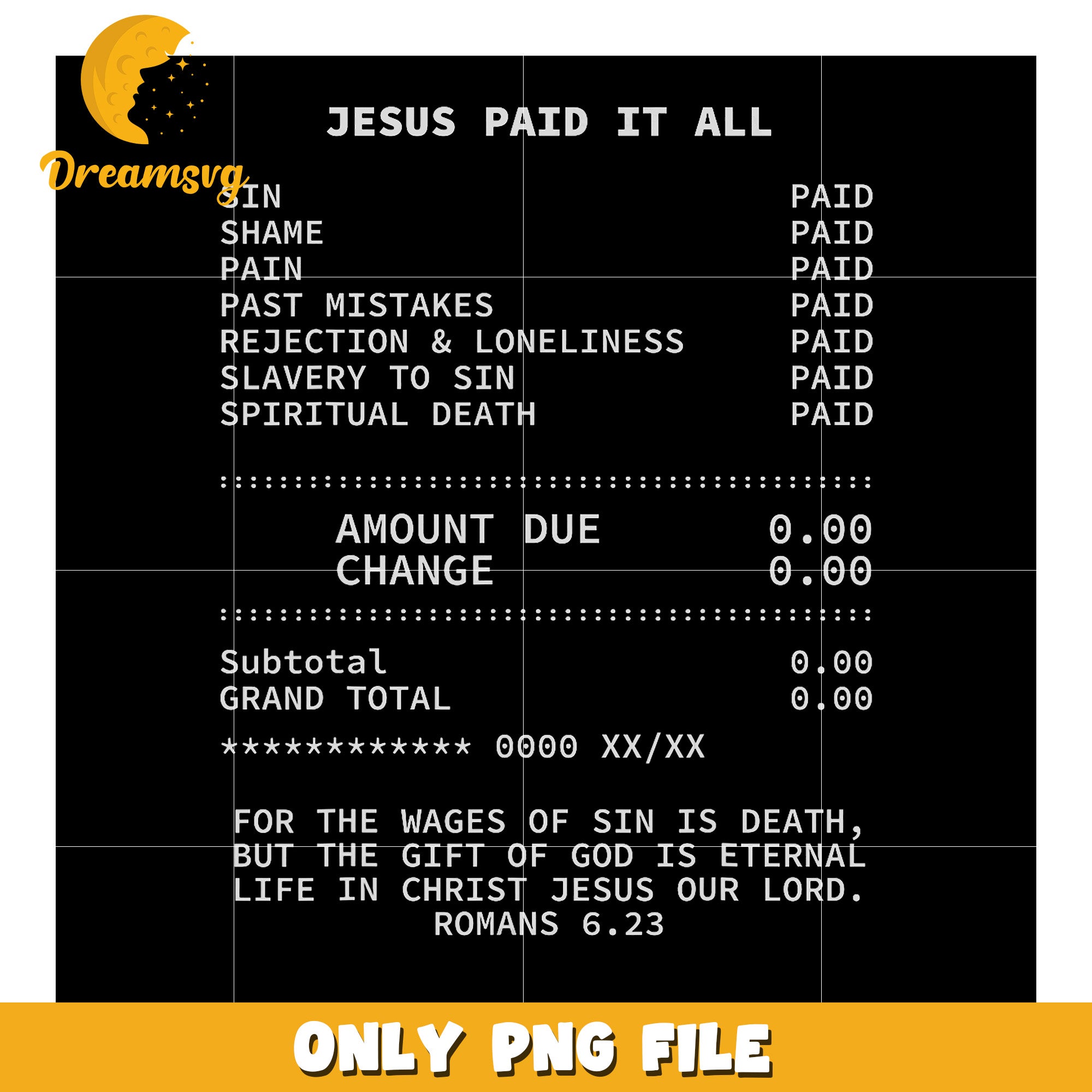 Jesus Paid It All PNG Christian Design – DreamSVG Store