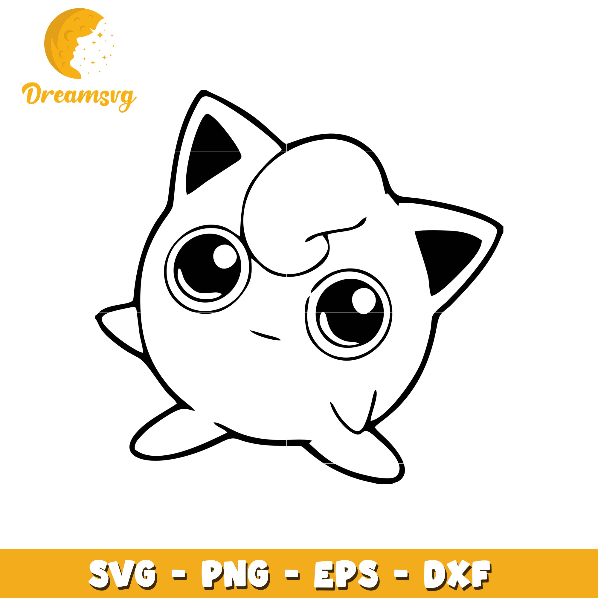 Jigglypuff SVG PNG EPS DXF Cut File – DreamSVG Store