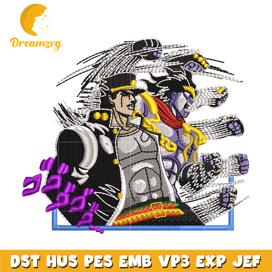 Jotaro punch embroidery design – DreamSVG Store