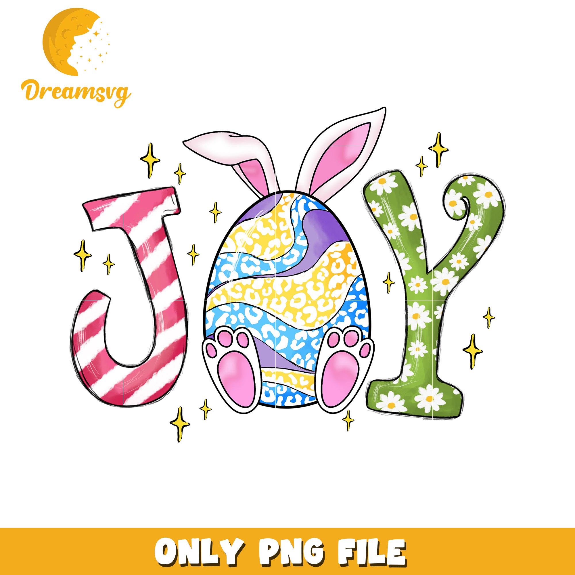 Joyful Easter Bunny Egg Design PNG for Spring Celebrations – DreamSVG Store