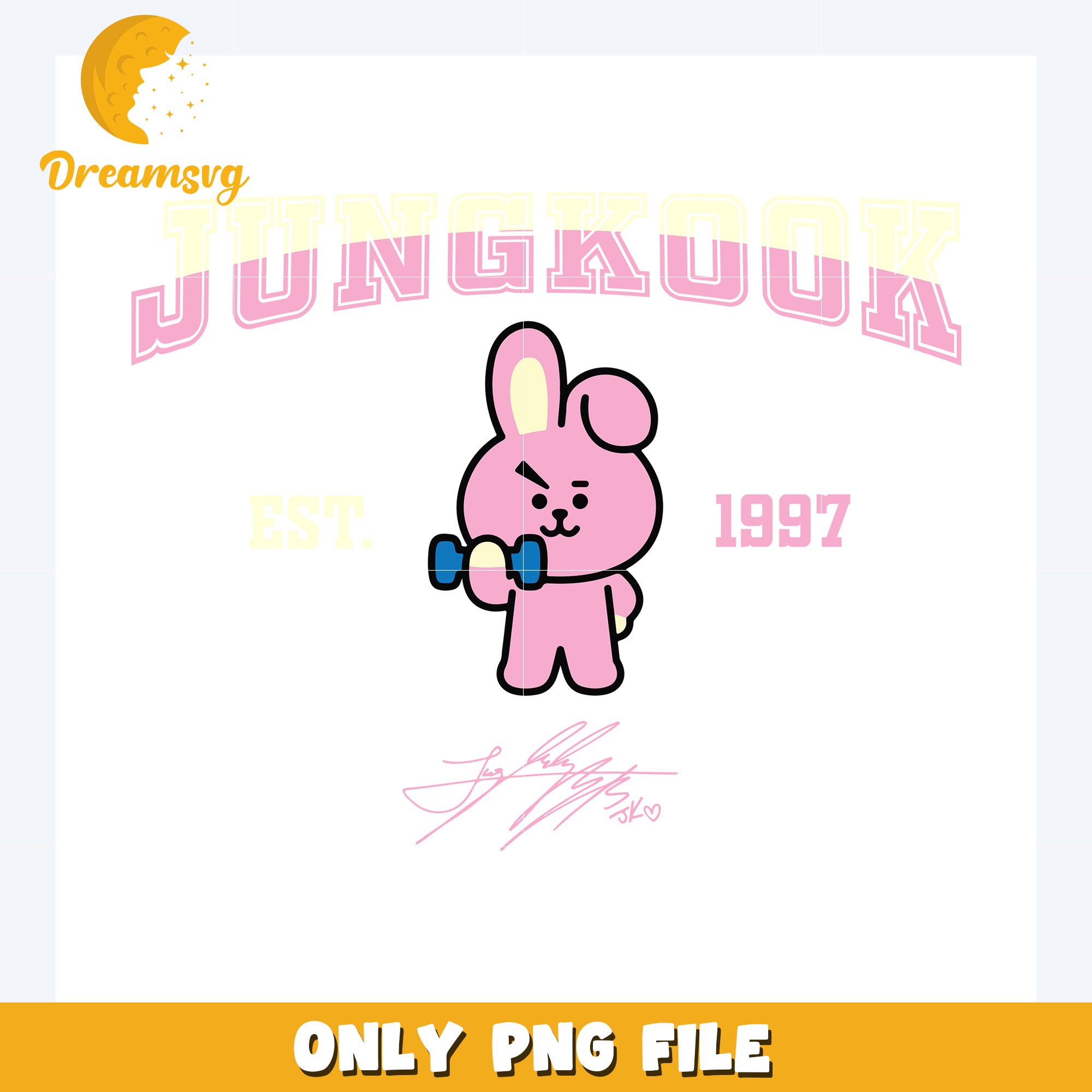 Jungkook kookie png, bts bt21 png, kpop band mascot png – DreamSVG Store