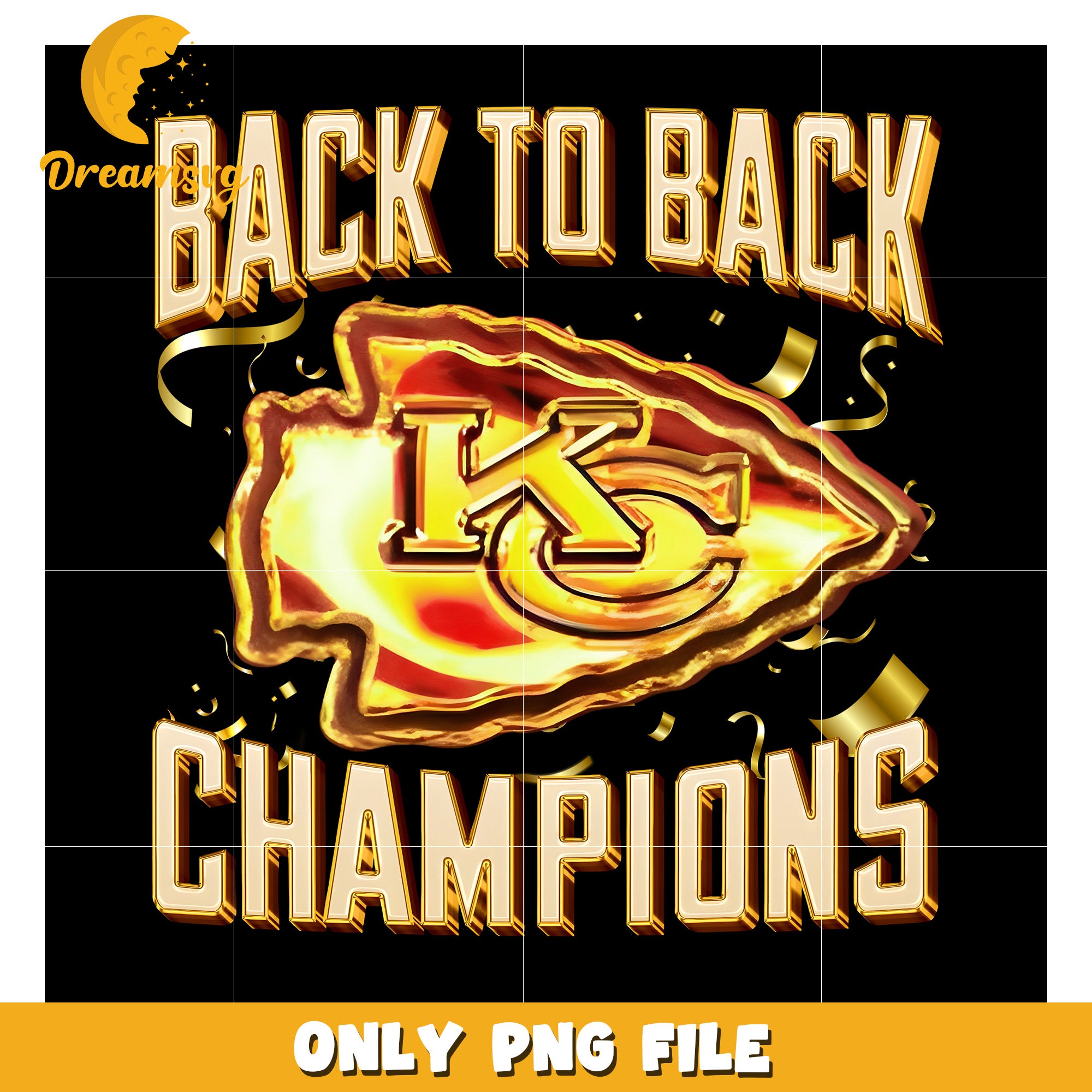KC Chiefs Back to Back Champs PNG – DreamSVG Store