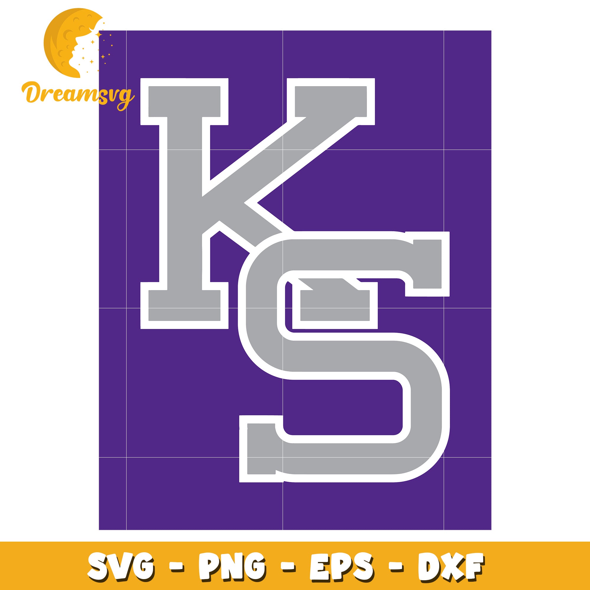 KS Monogram SVG PNG EPS DXF Files – DreamSVG Store