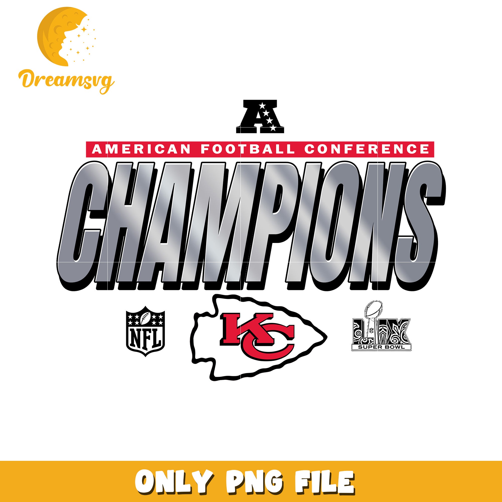 Kansas City Chiefs AFC Champions PNG Graphic File – DreamSVG Store
