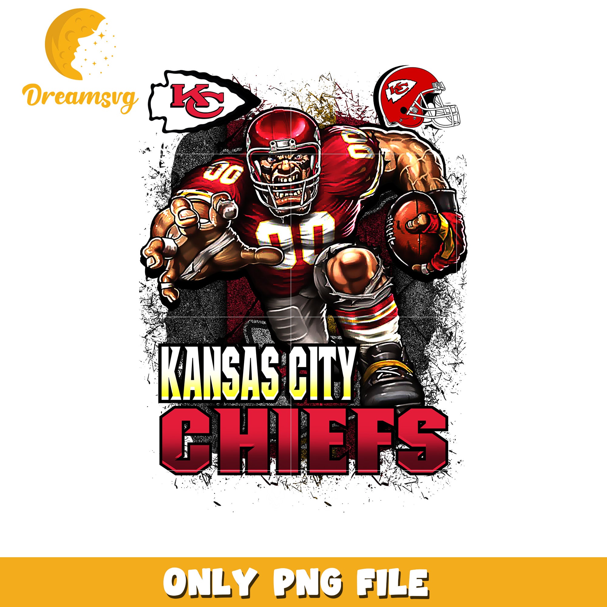 Kansas City Chiefs PNG Football Player – DreamSVG Store