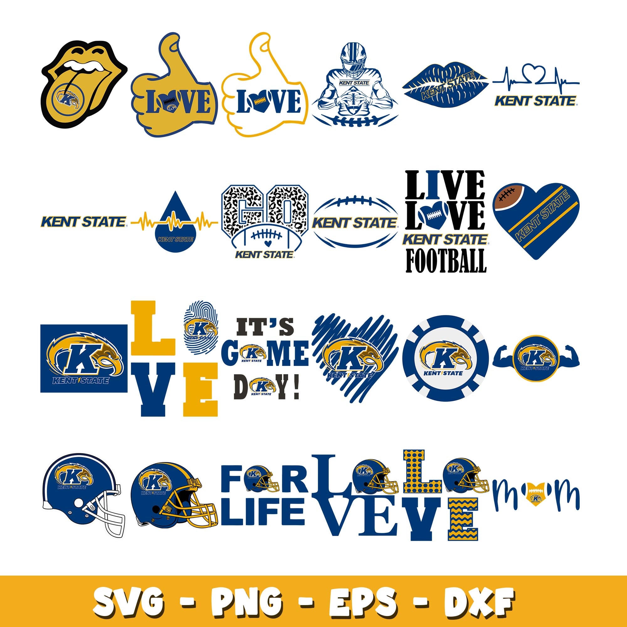 Kent State love Bundle svg, Kent State logo svg, ncaa svg – DreamSVG Store